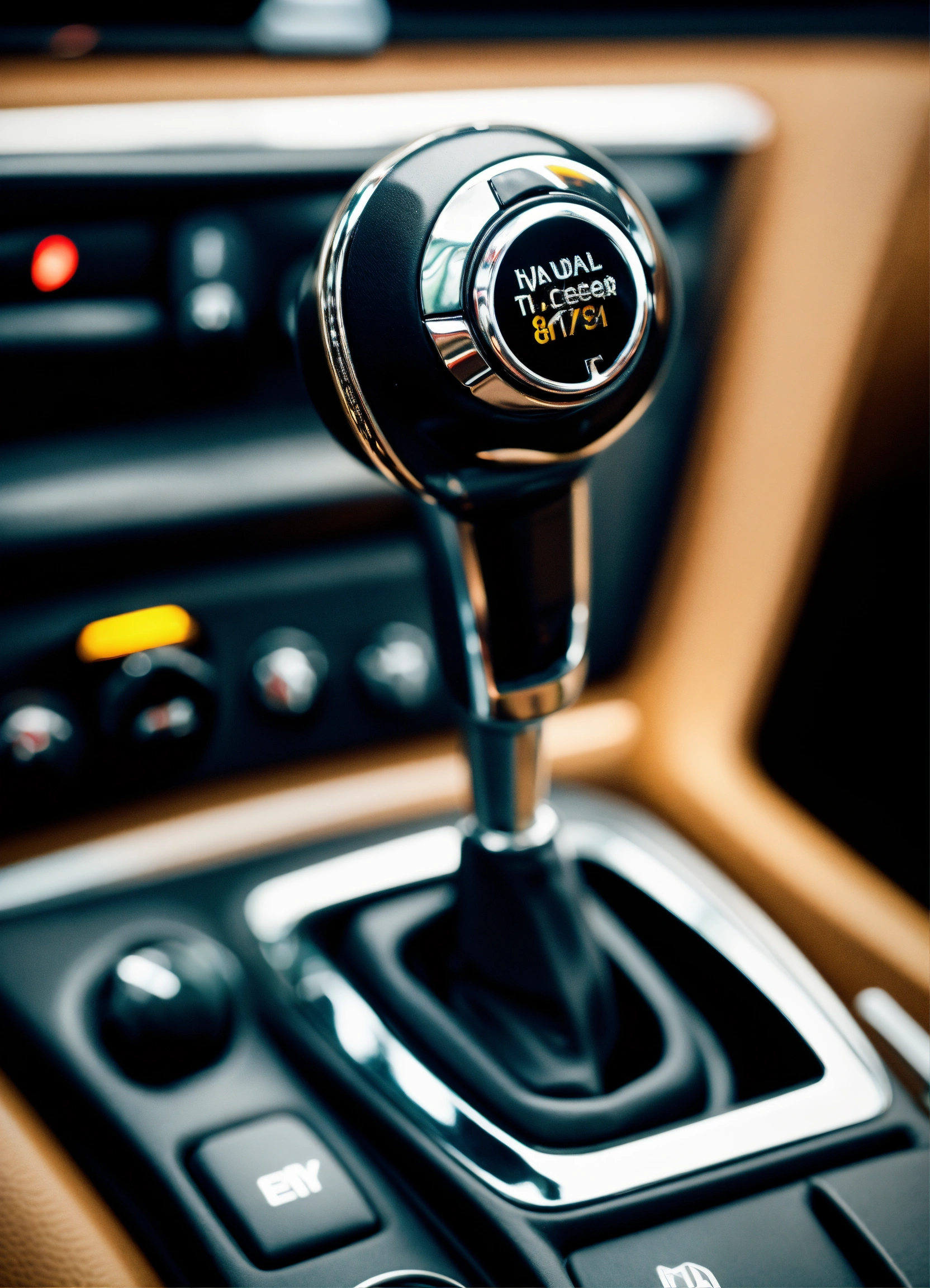 Lexica - A photograph of a manual transmission gear shifter in a car ...
