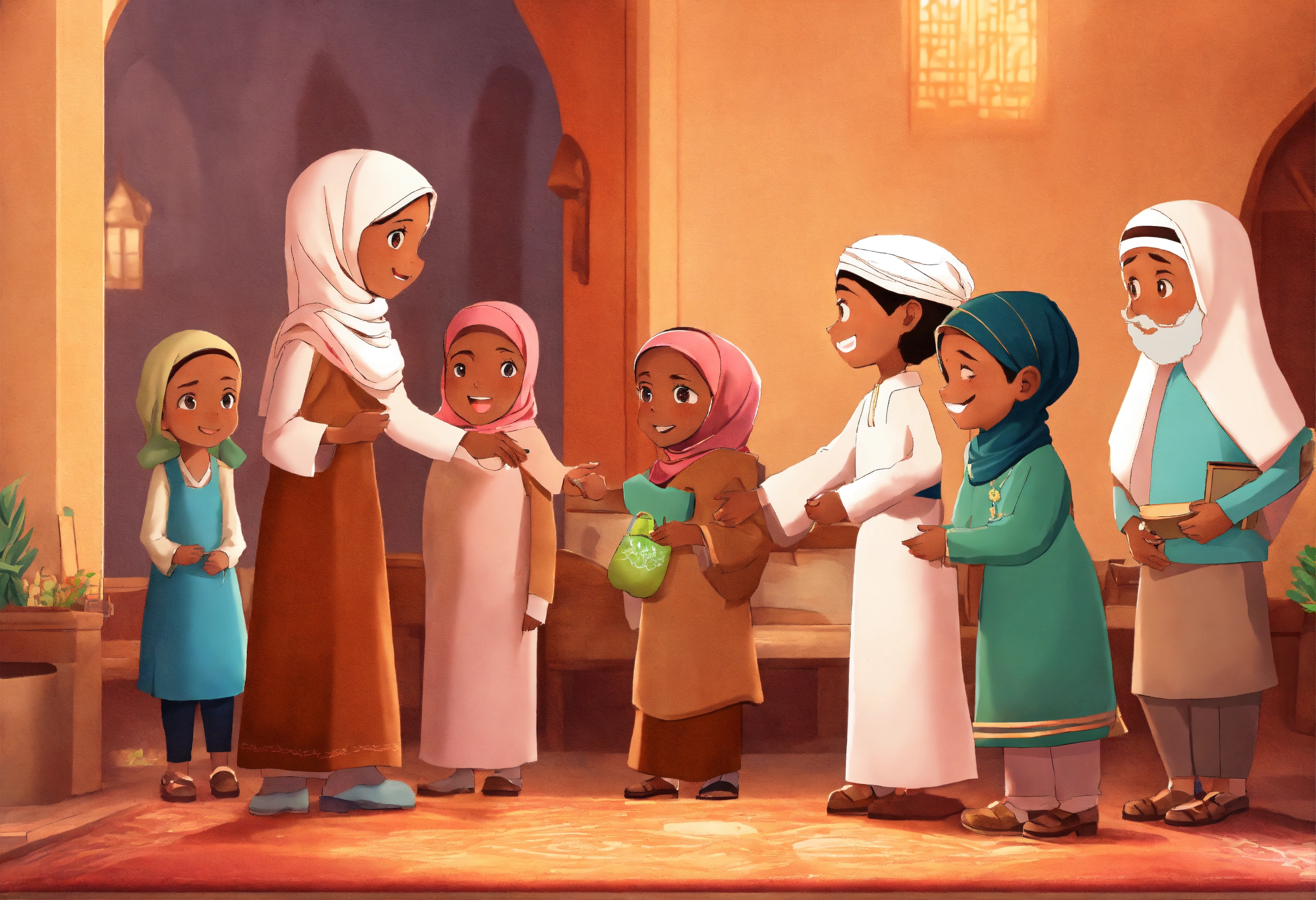 Lexica - Scene 8 Encouraging Acts of Kindness Prompt Design Animated ...