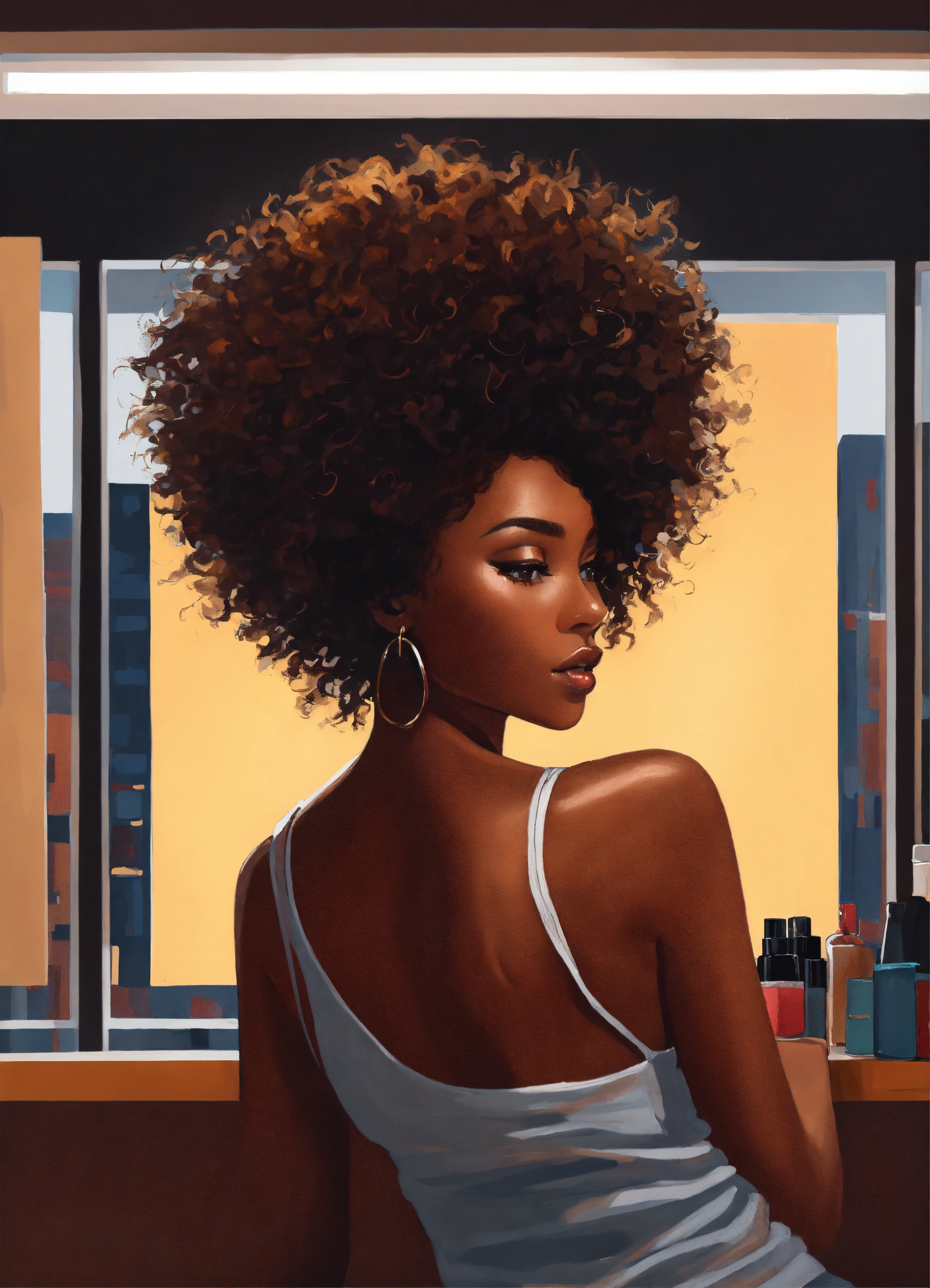 Lexica - A realistic acrylic painting, 5d, flat vector faceless ...