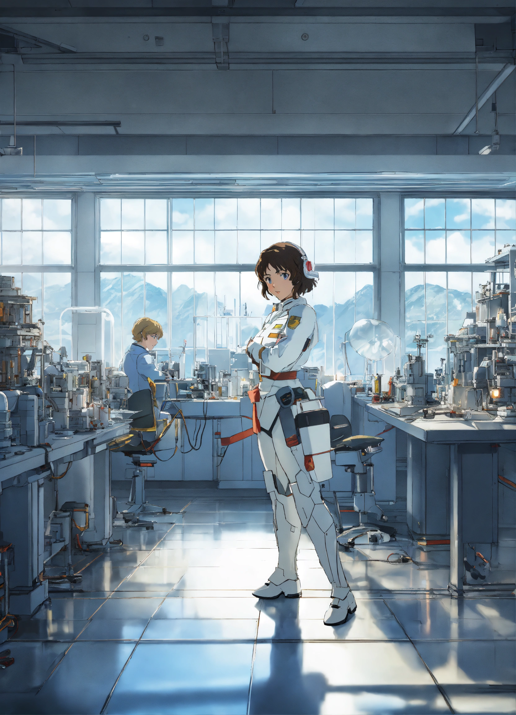 Lexica - Amuro Rey from Gundam, inside the White Base lab with lots of ...