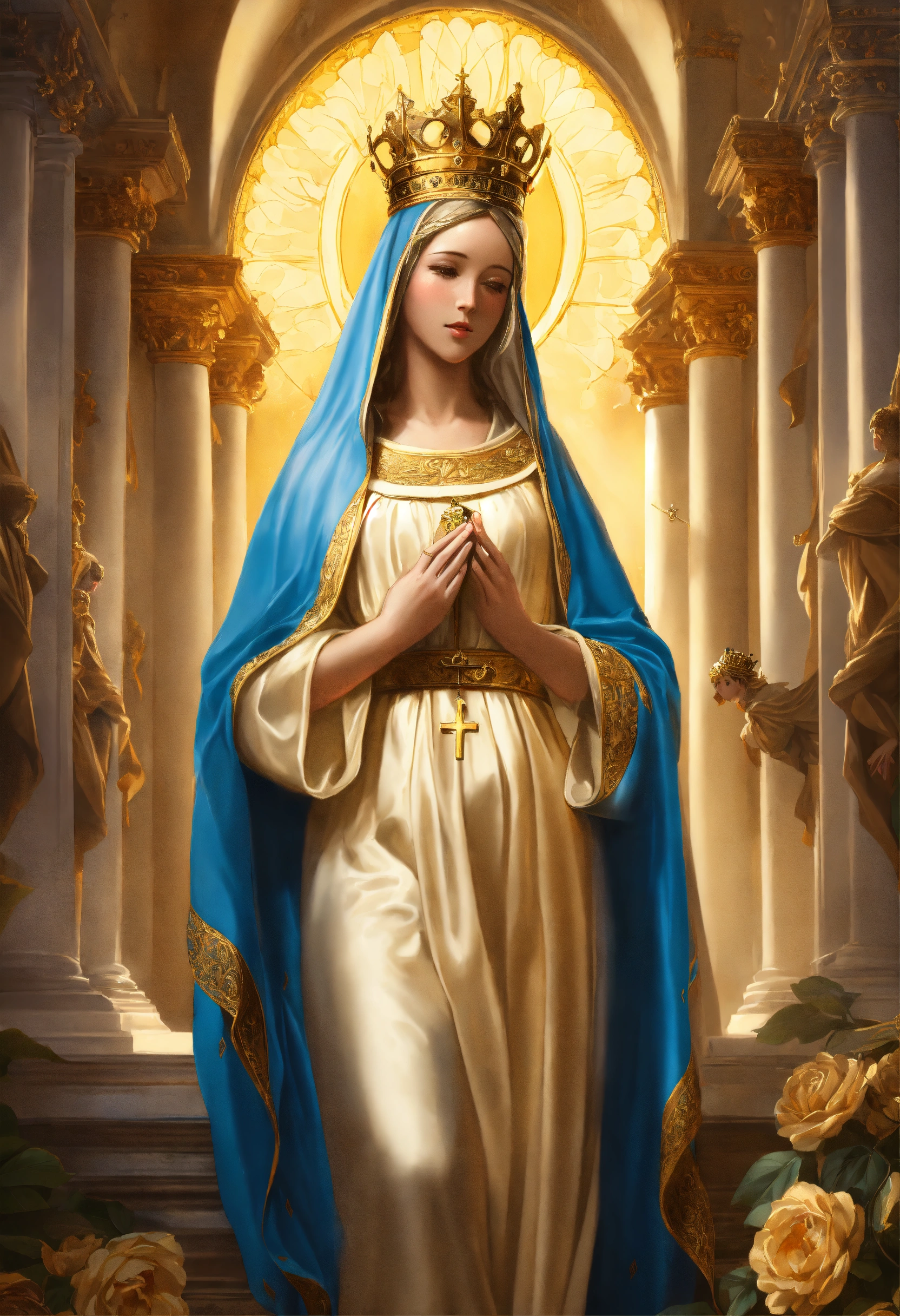 Lexica - Hyper realistic, Roman Catholic Marian artstyle, virgin mary ...