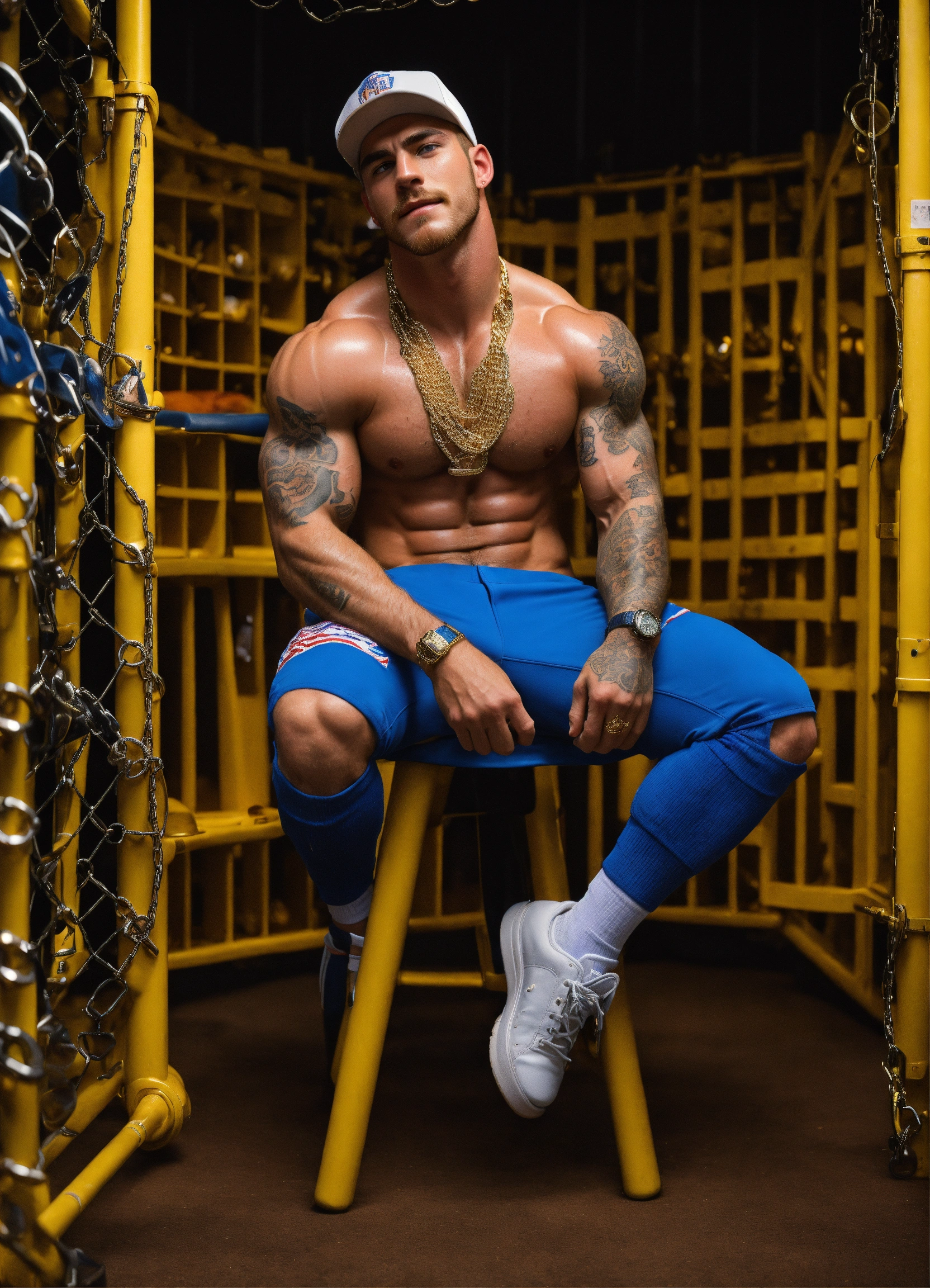 Lexica - Realistic photo of a masculine blonde haired, blue eyed ...