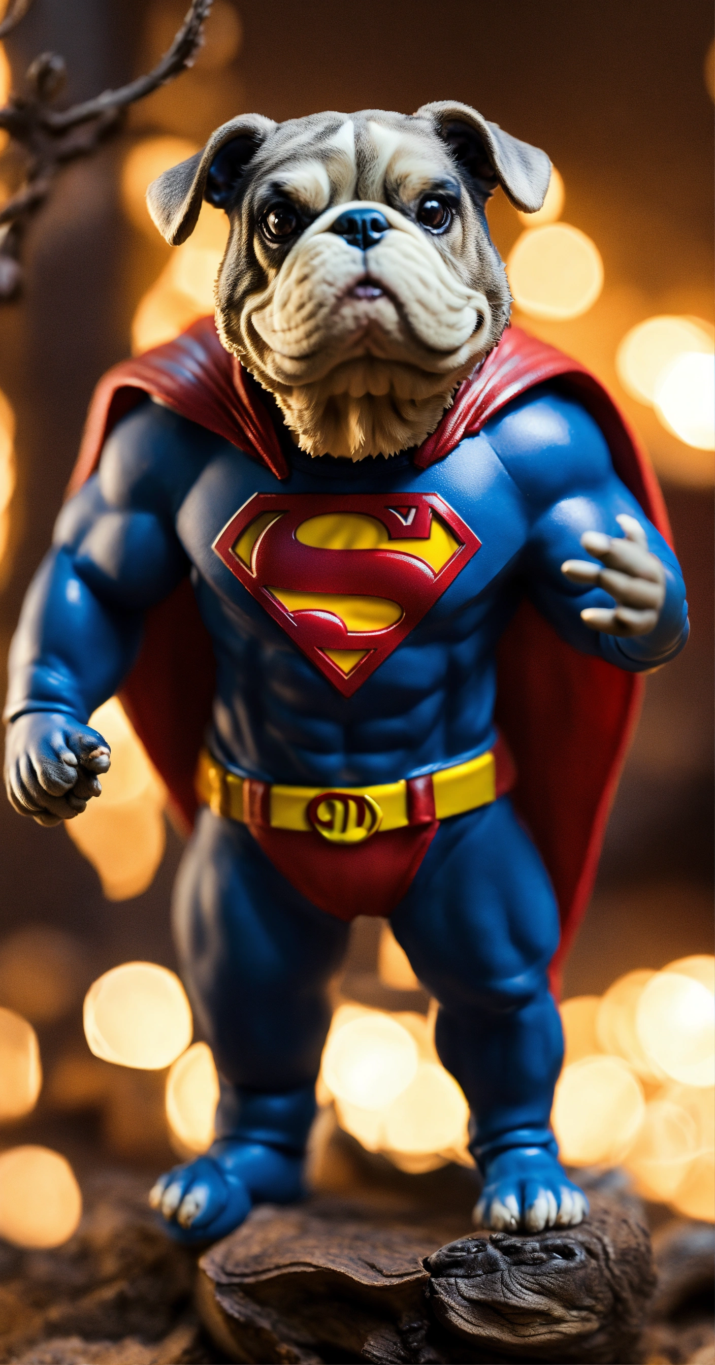 Lexica - Cute bulldog adventure figure, superman themed squirrel ...