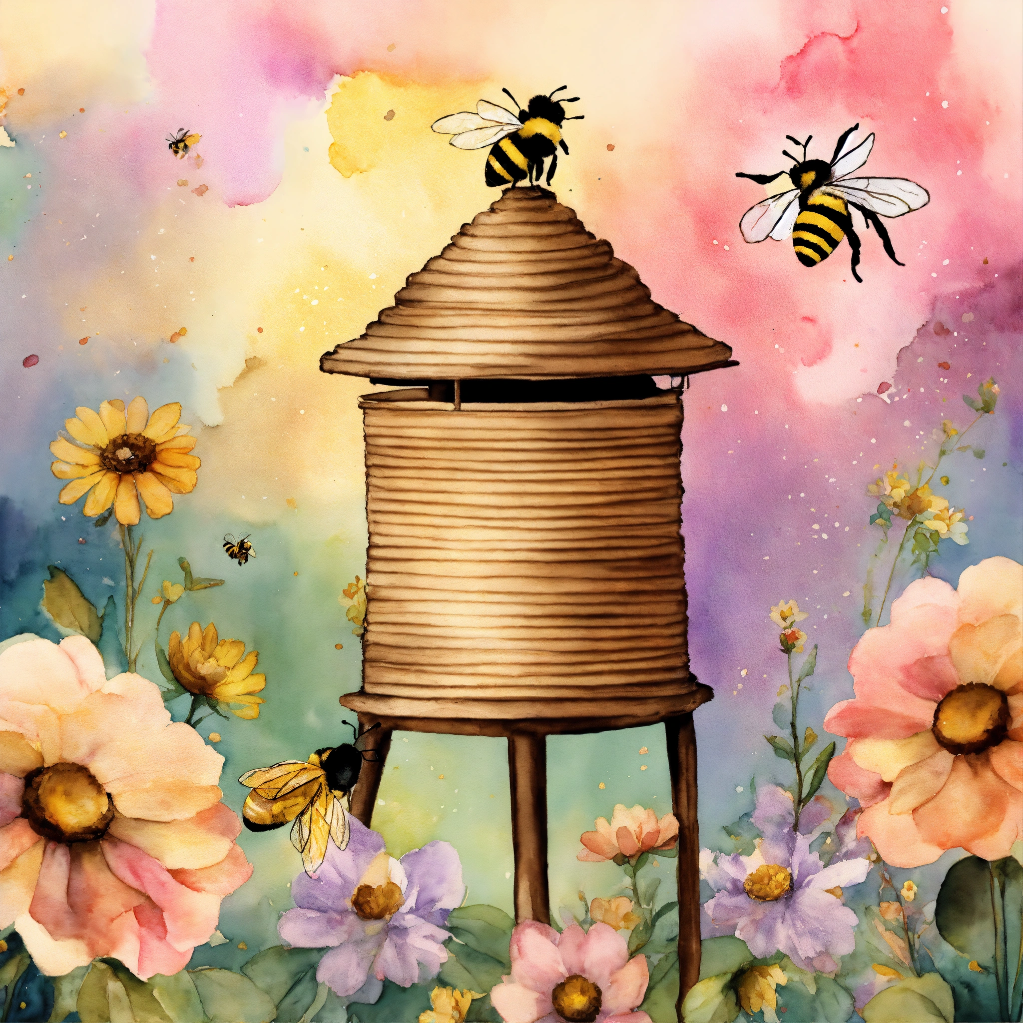Lexica - Shabby chic dreamy mist pastel junk journals PNG Honeybee Hive ...