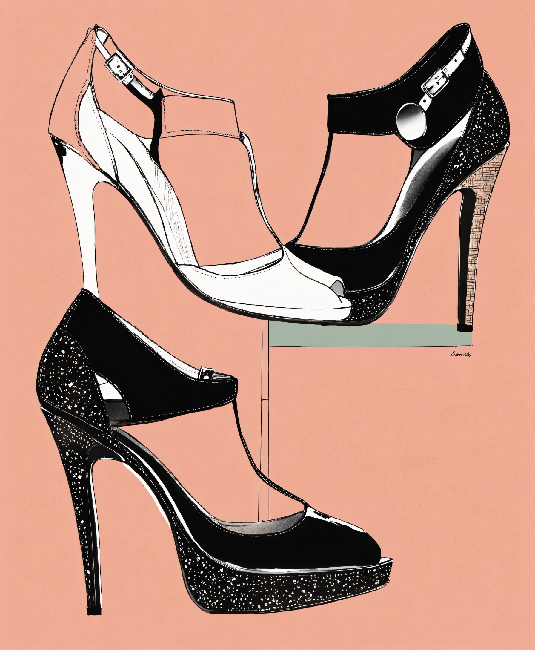 Lexica - Designing high heels, black, wedge, heels, high heels ...