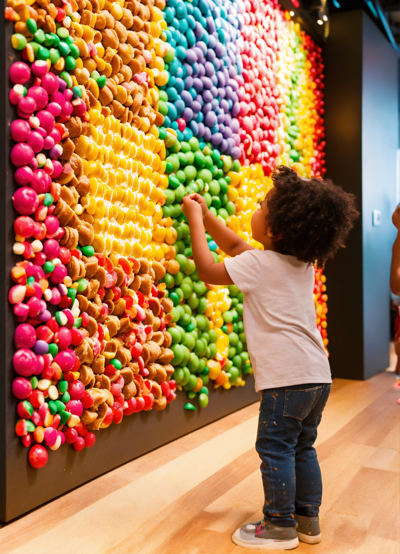 Lexica - Imagine a vibrant and interactive wall covered in various ...