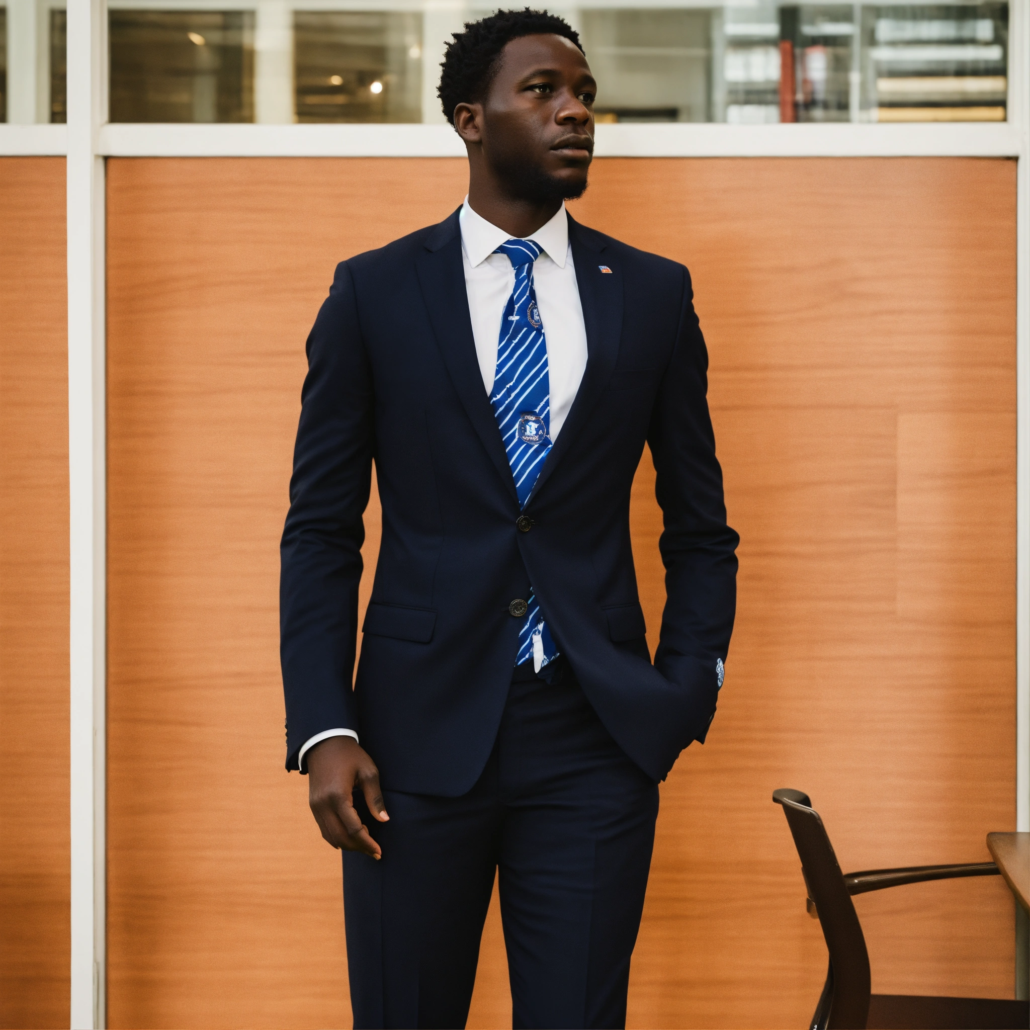 Lexica - Faceless African lawyer dressed in Chelsea football jersey ...