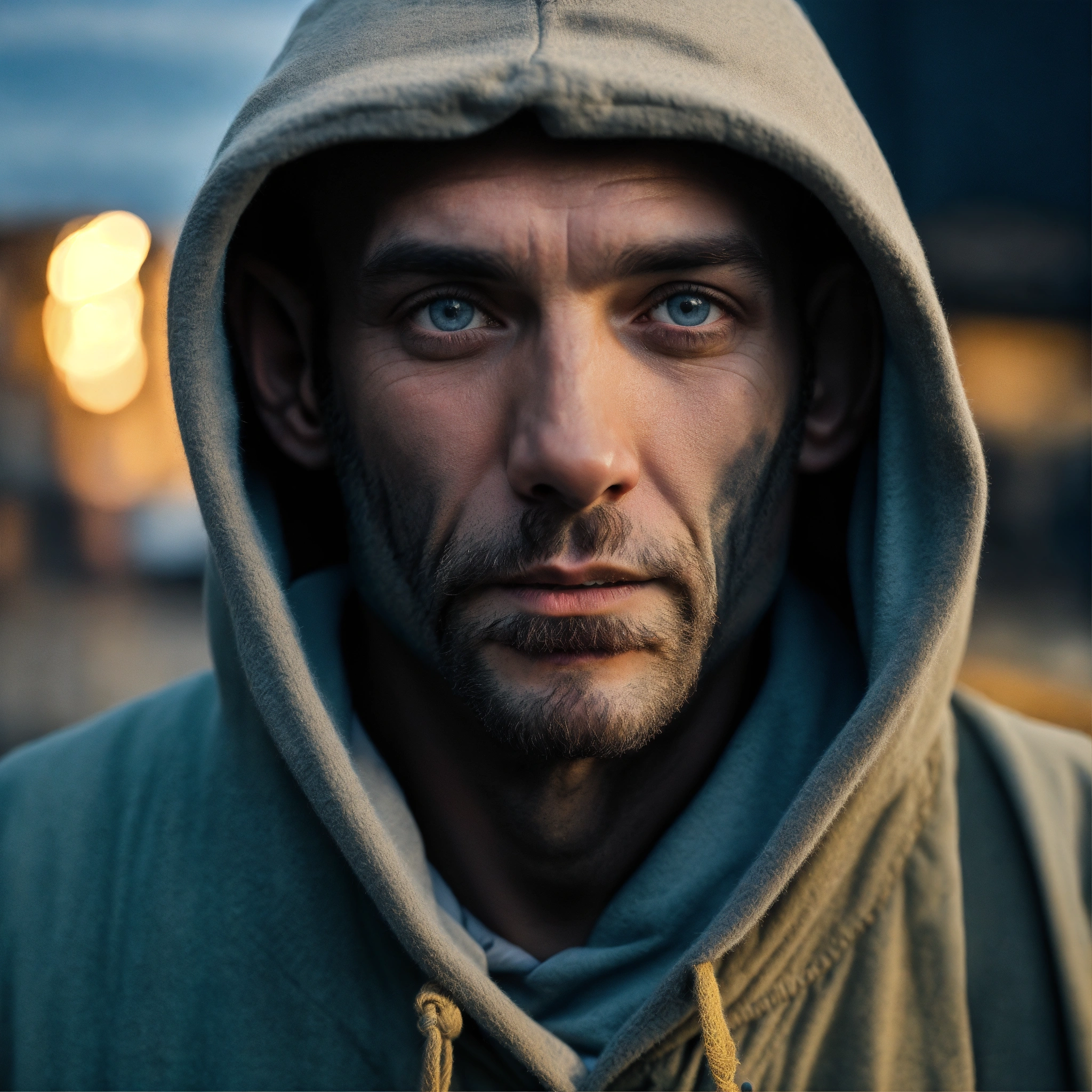 Lexica - A GIANT HOMELESS MAN WITH BALD HEAD, NO MUSTACHE, PROTRUDING ...