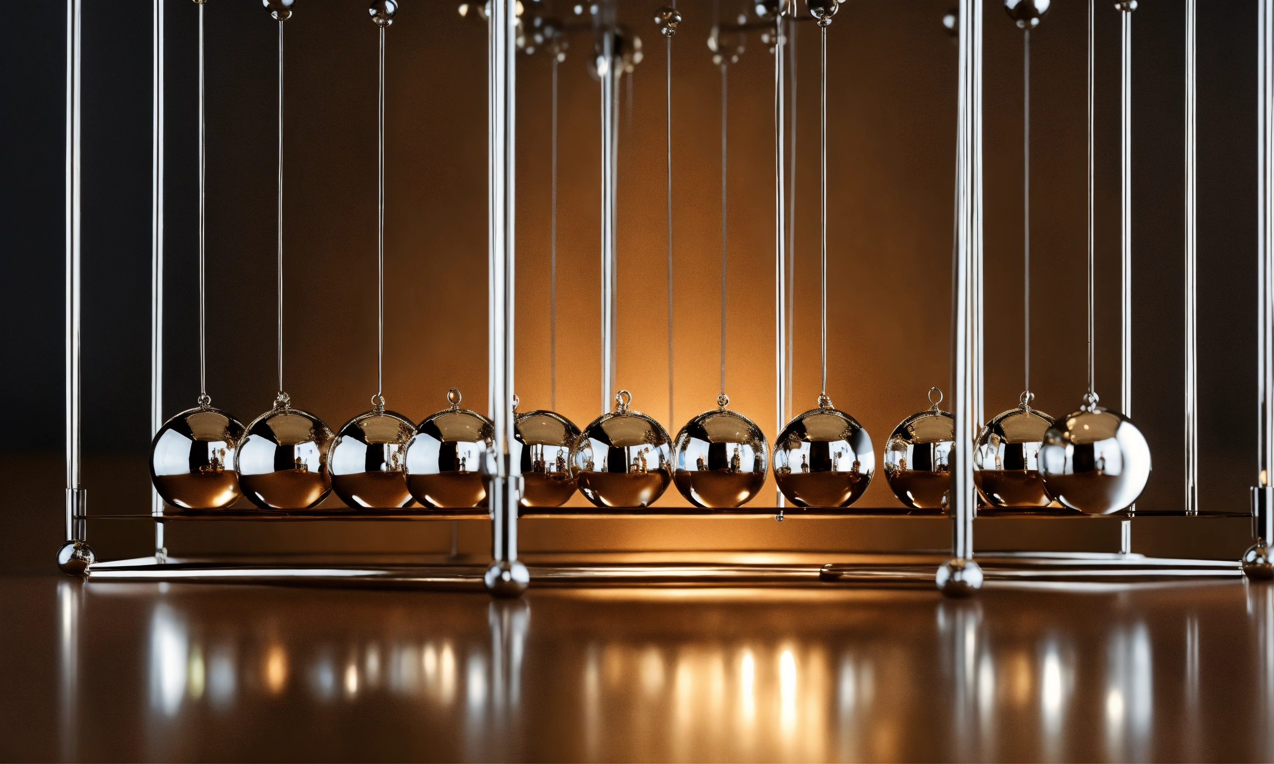 Lexica - Newtons cradle, pendulum isolated, five transparent balls ...