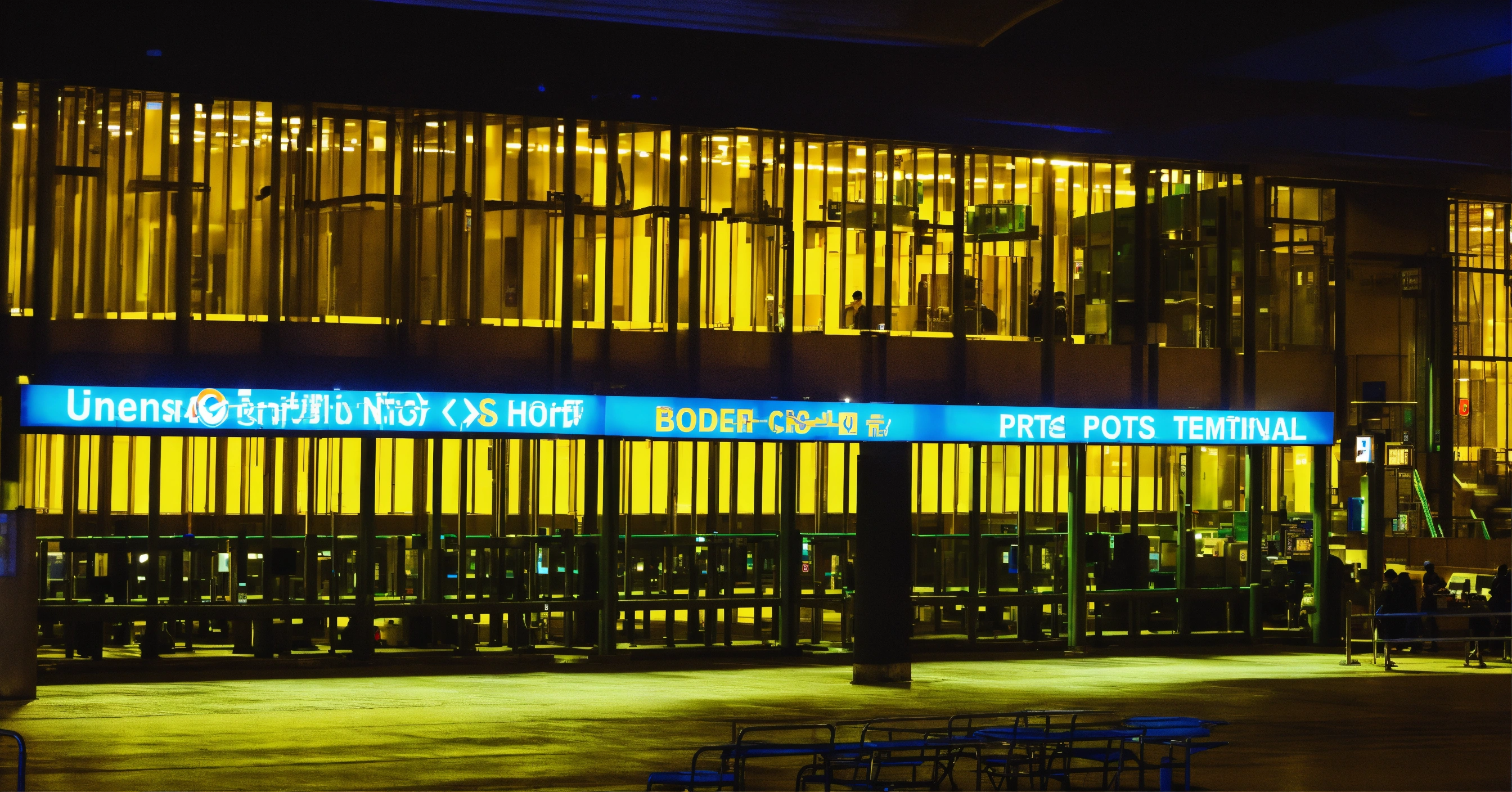 Lexica - Border post and the customs in the ferry terminal entrance