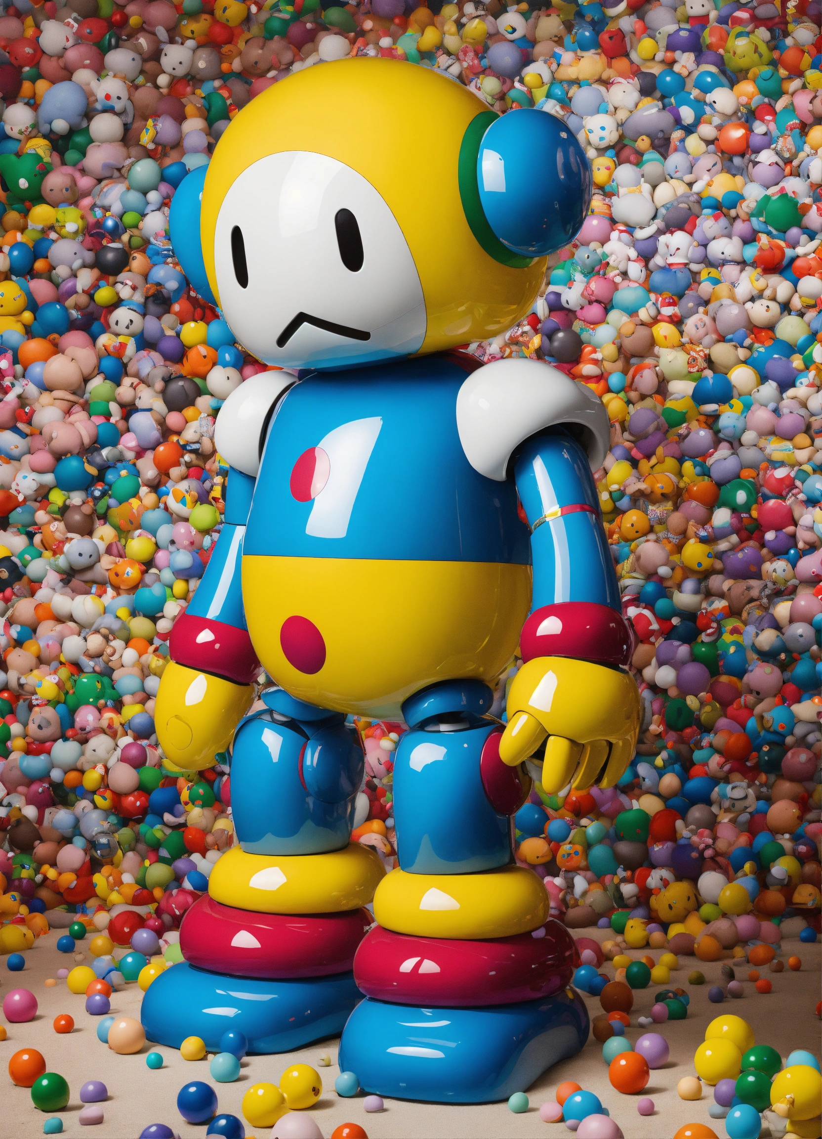 Lexica - Jeff Koons Kaws Robots Murakami background panoramic