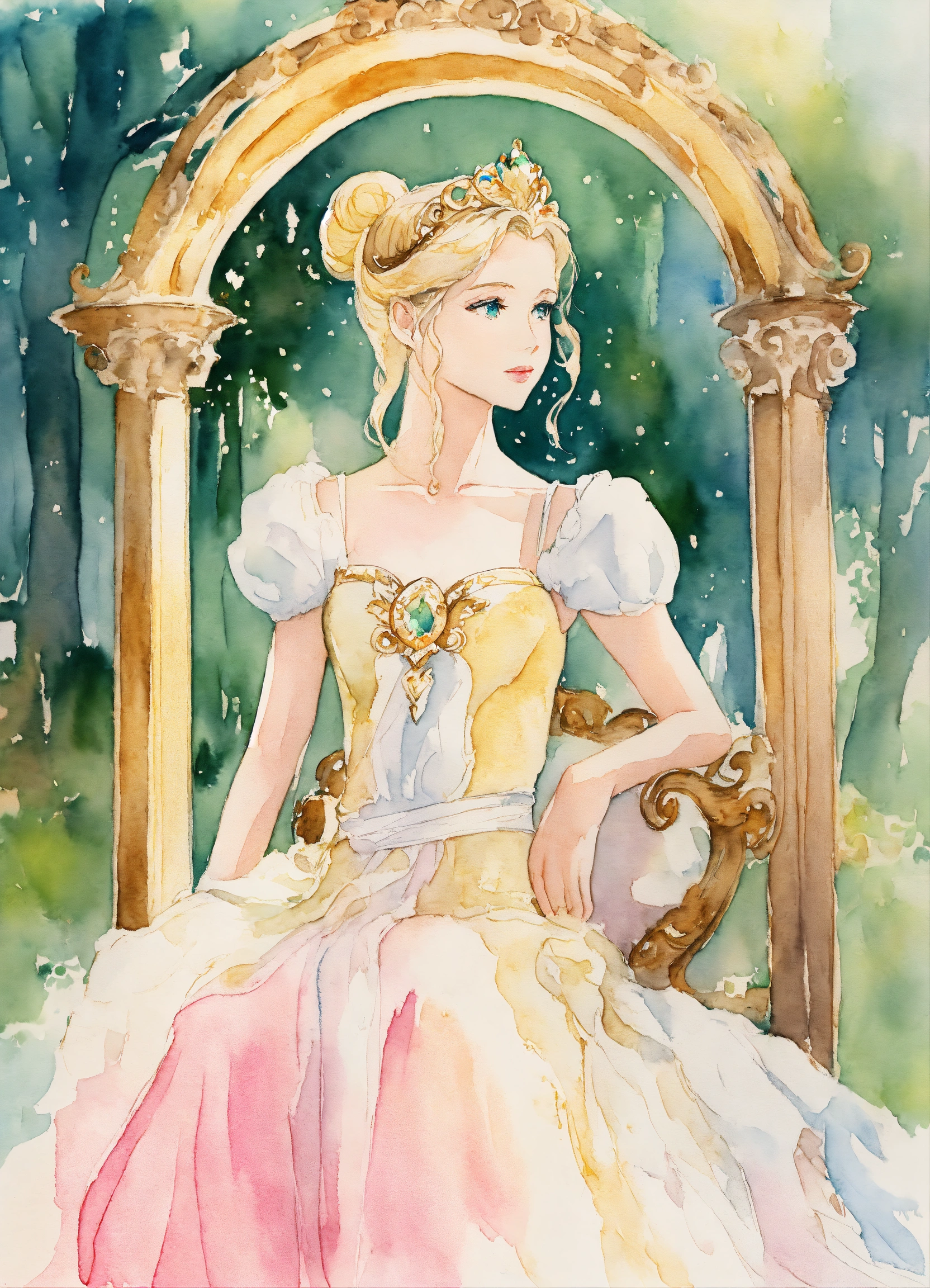 Lexica - Princess Serenity in Narnia watercolor