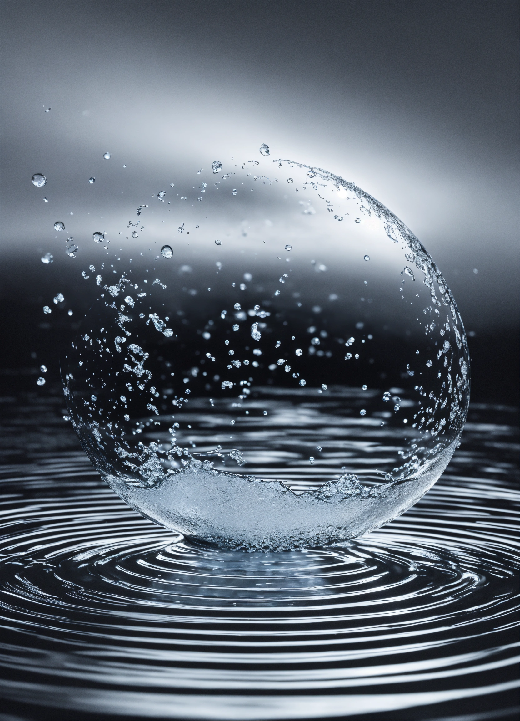 Lexica - Hyper realistic opaque silver abstract circular metallic ...