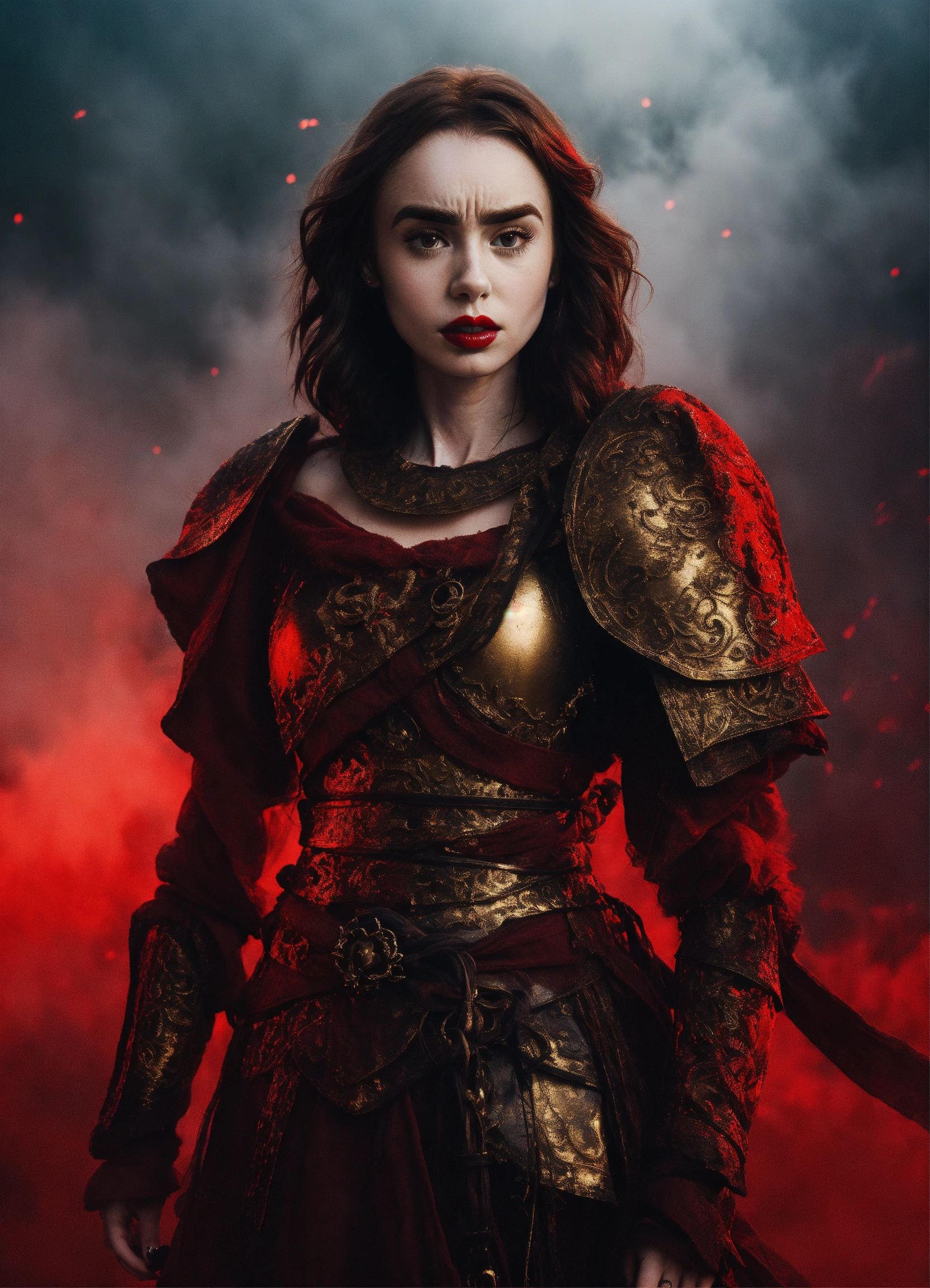 Lexica - A photo quality portrait of Lily Collins as a beautiful ...