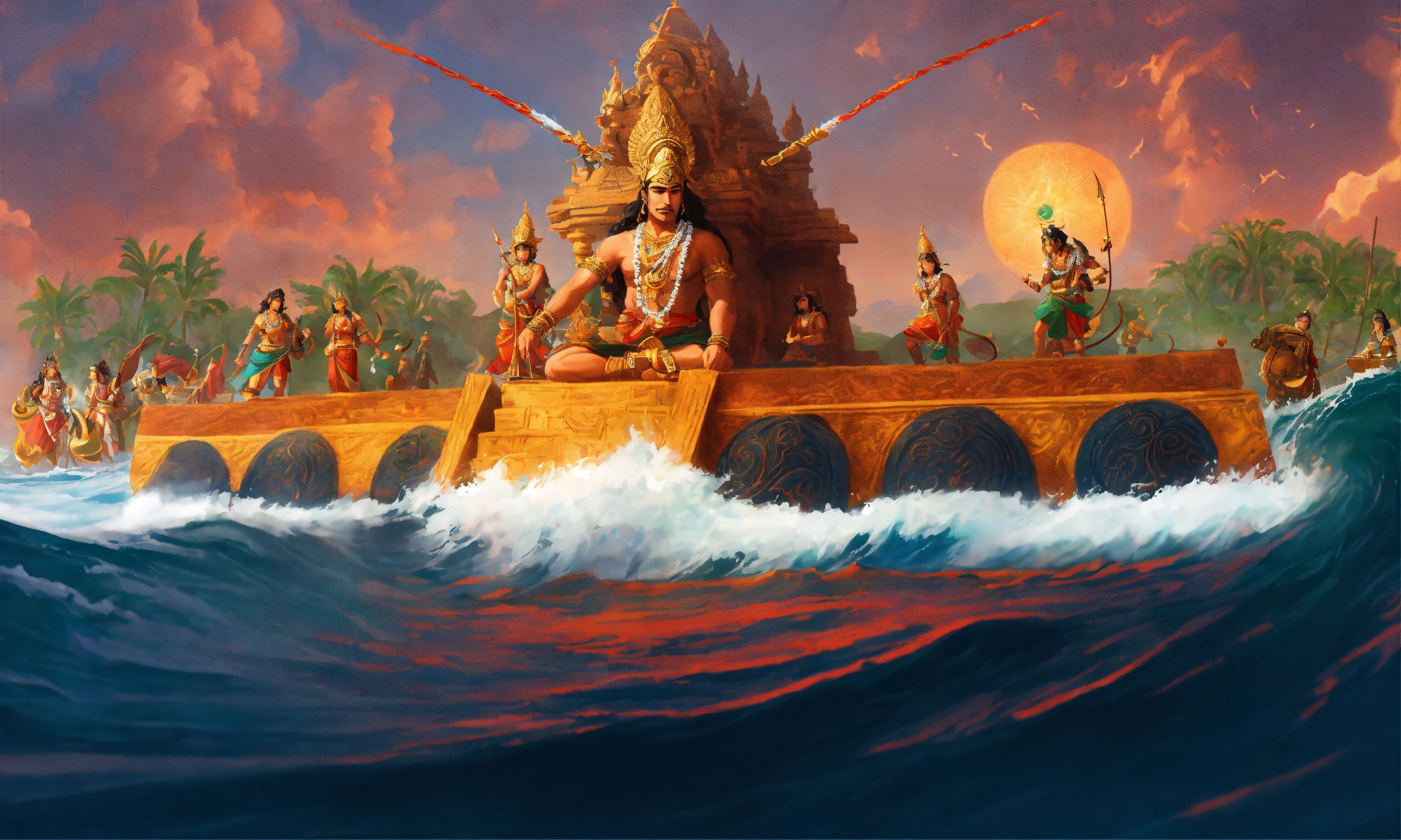 Lexica - Create an illustration of a mesmerizing Indian mythological ...