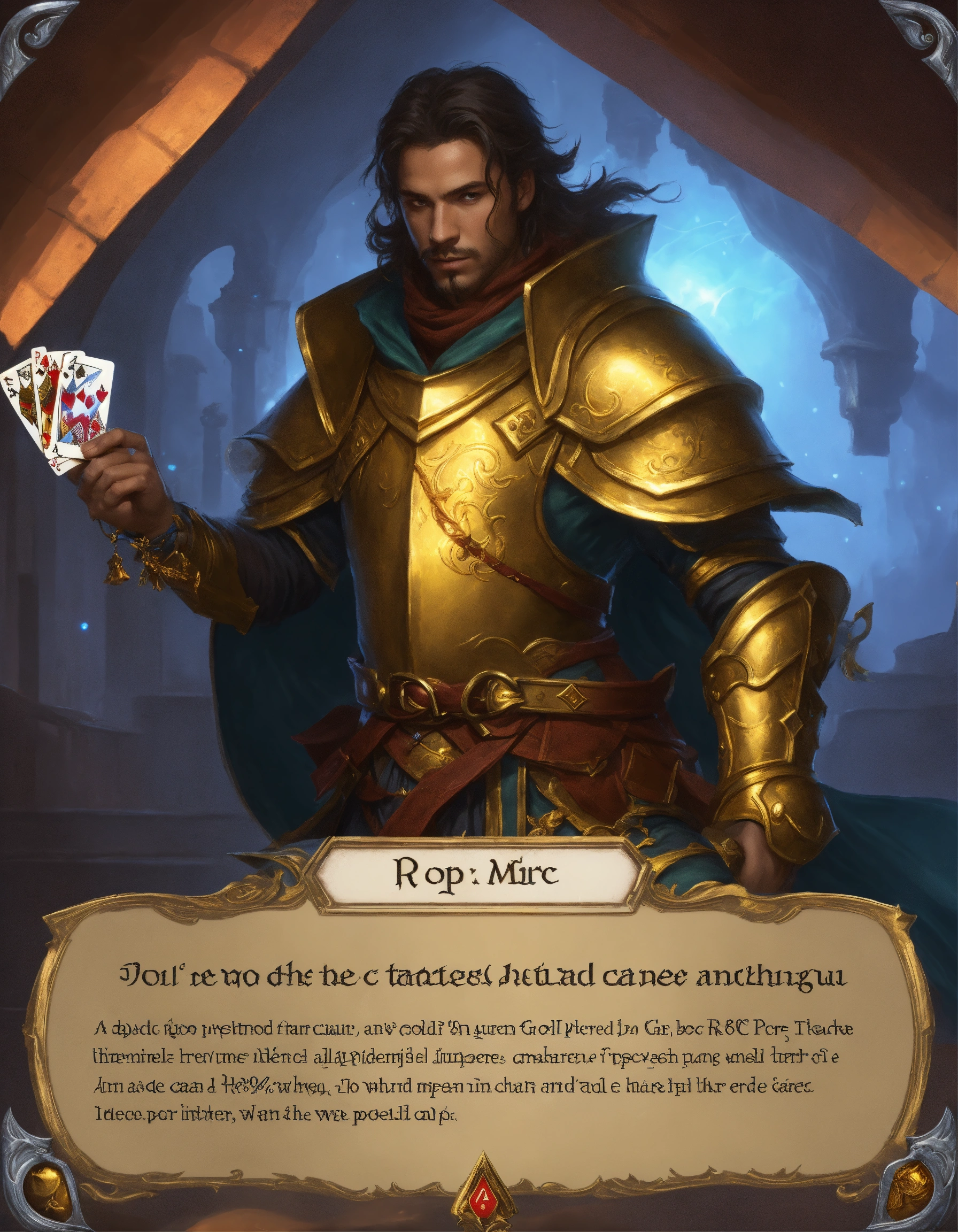 Lexica - RPG card template, fantasy, magic, gold, jewels, magic the ...