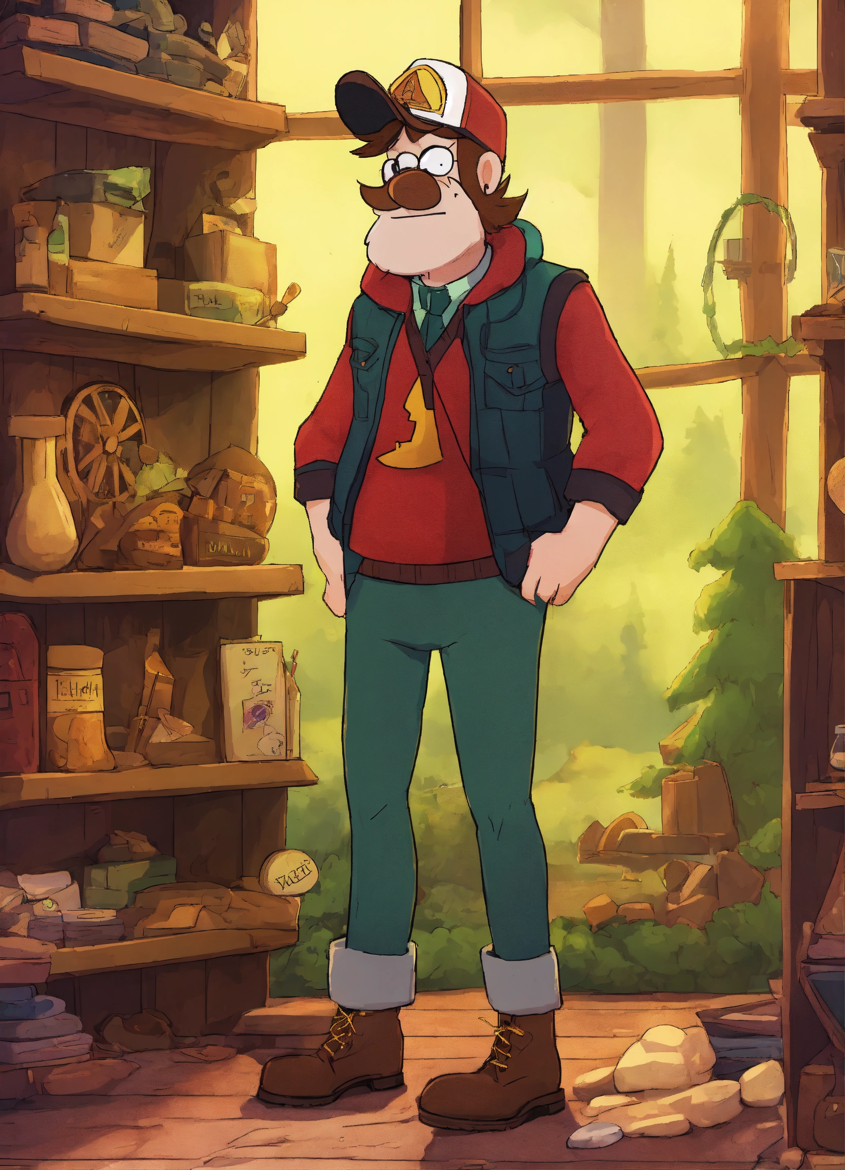 Lexica - Man , style Gravity Falls