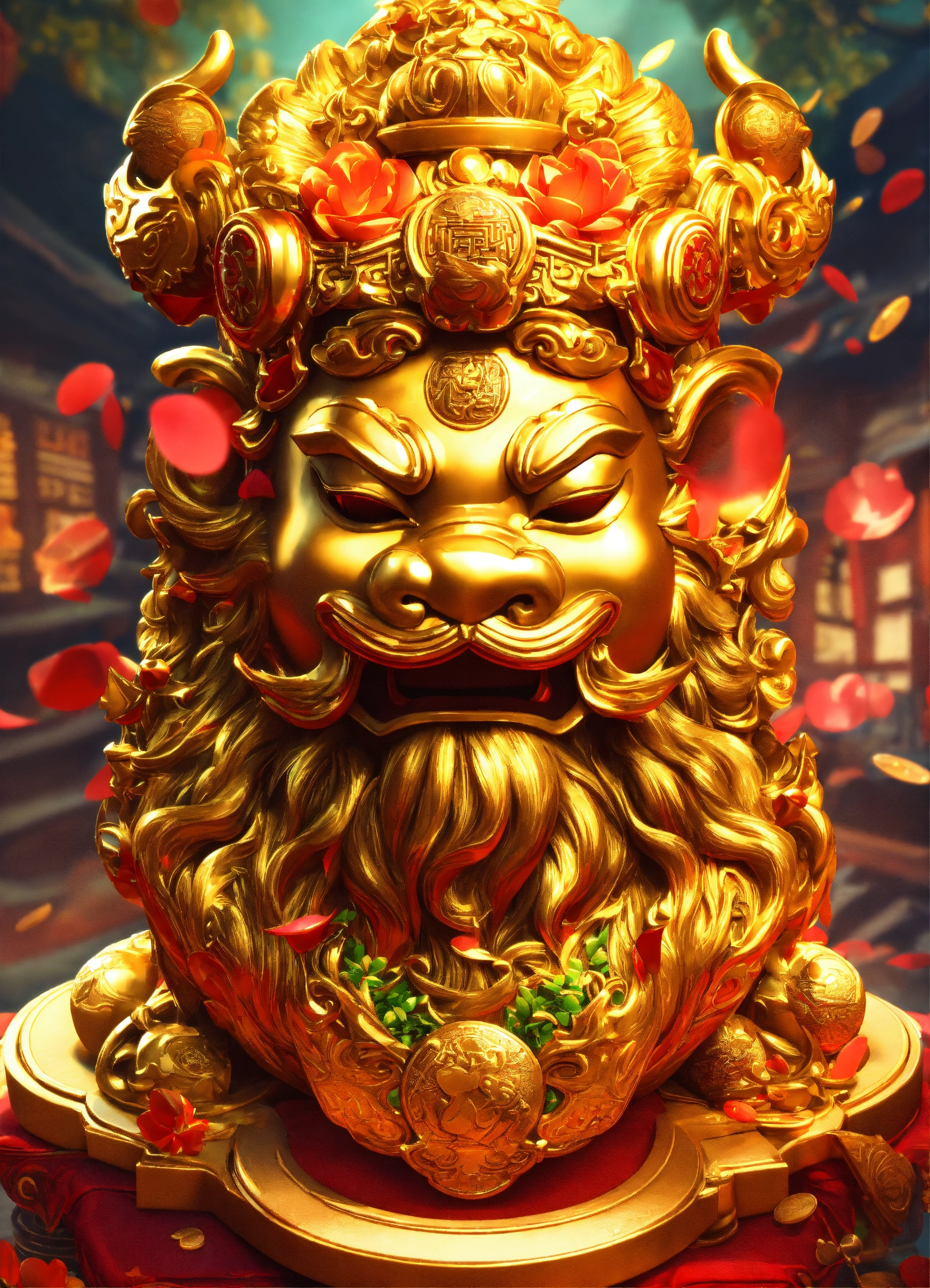 Lexica - 3D god of wealth (Chinese) slot machine game impressionistic money
