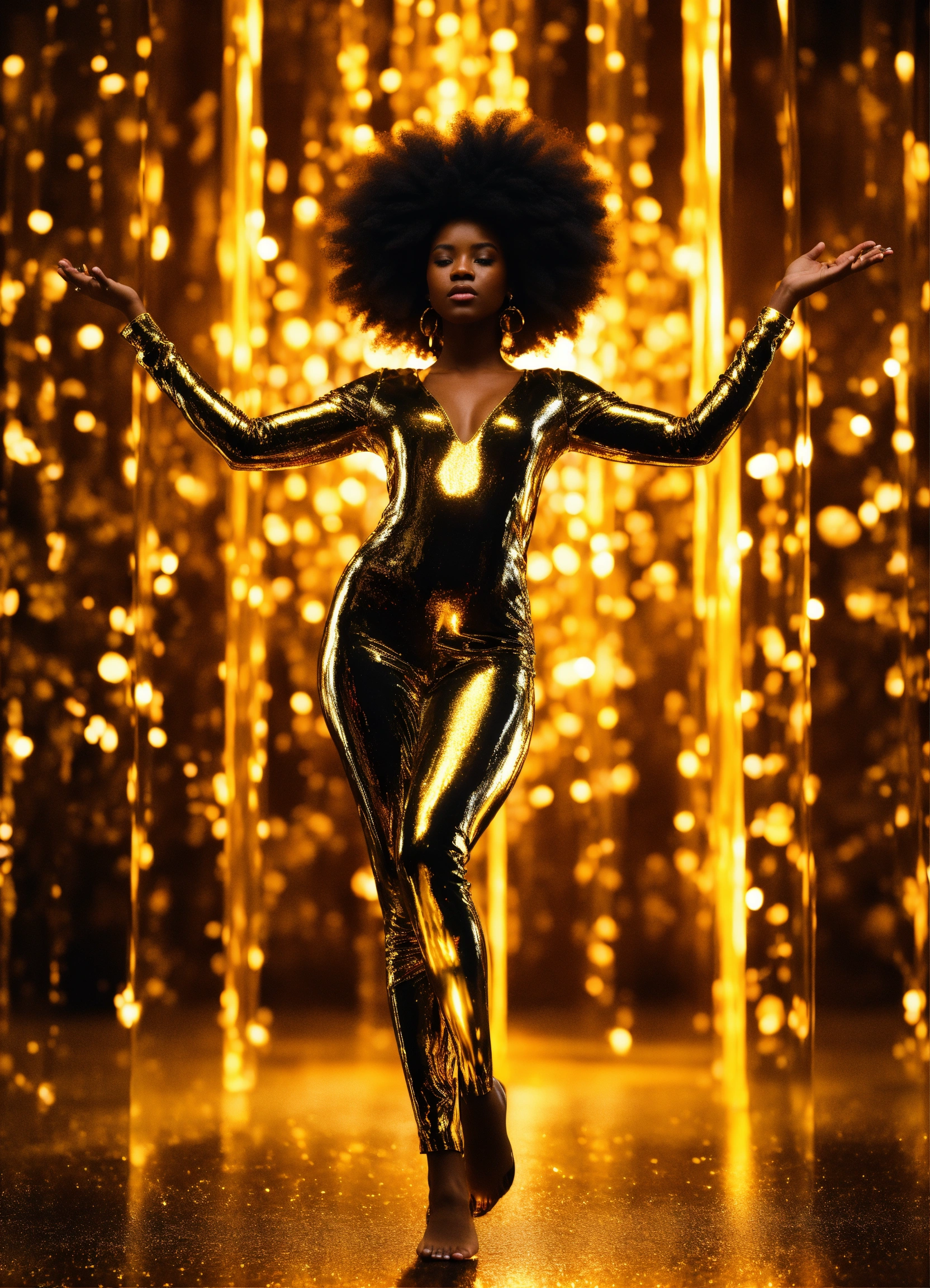 Lexica - 3d render of black woman with afro made entirely of glass ...