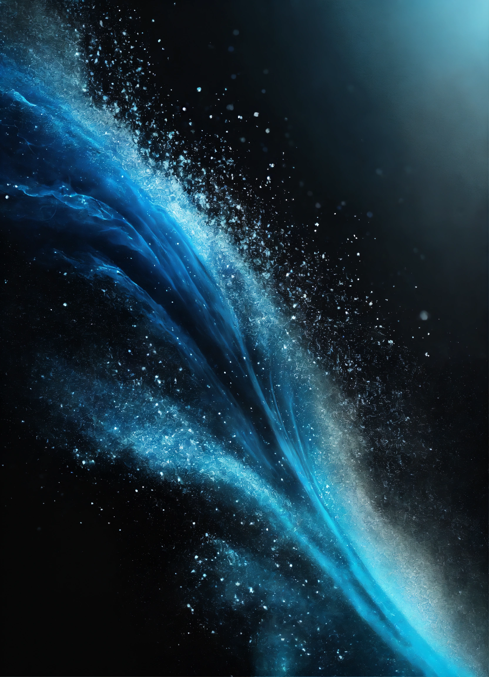 Lexica - Glitter mist. Paint water splash. Magic spell. Blue silver ...