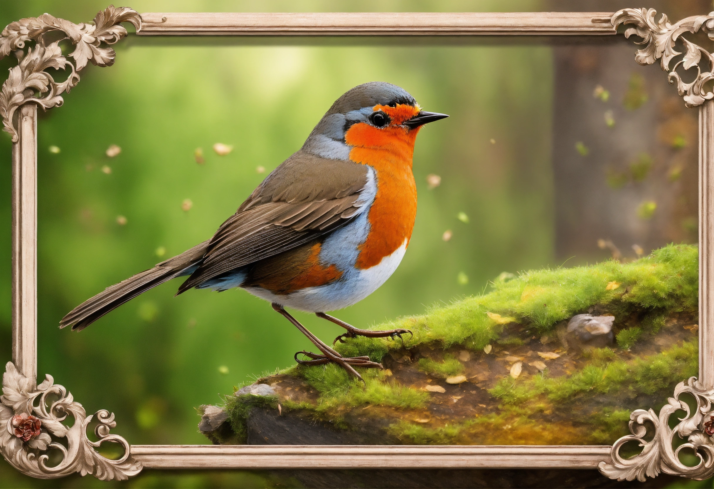 Lexica - Beautiful detailed robin bird with red belly with a detailed ...