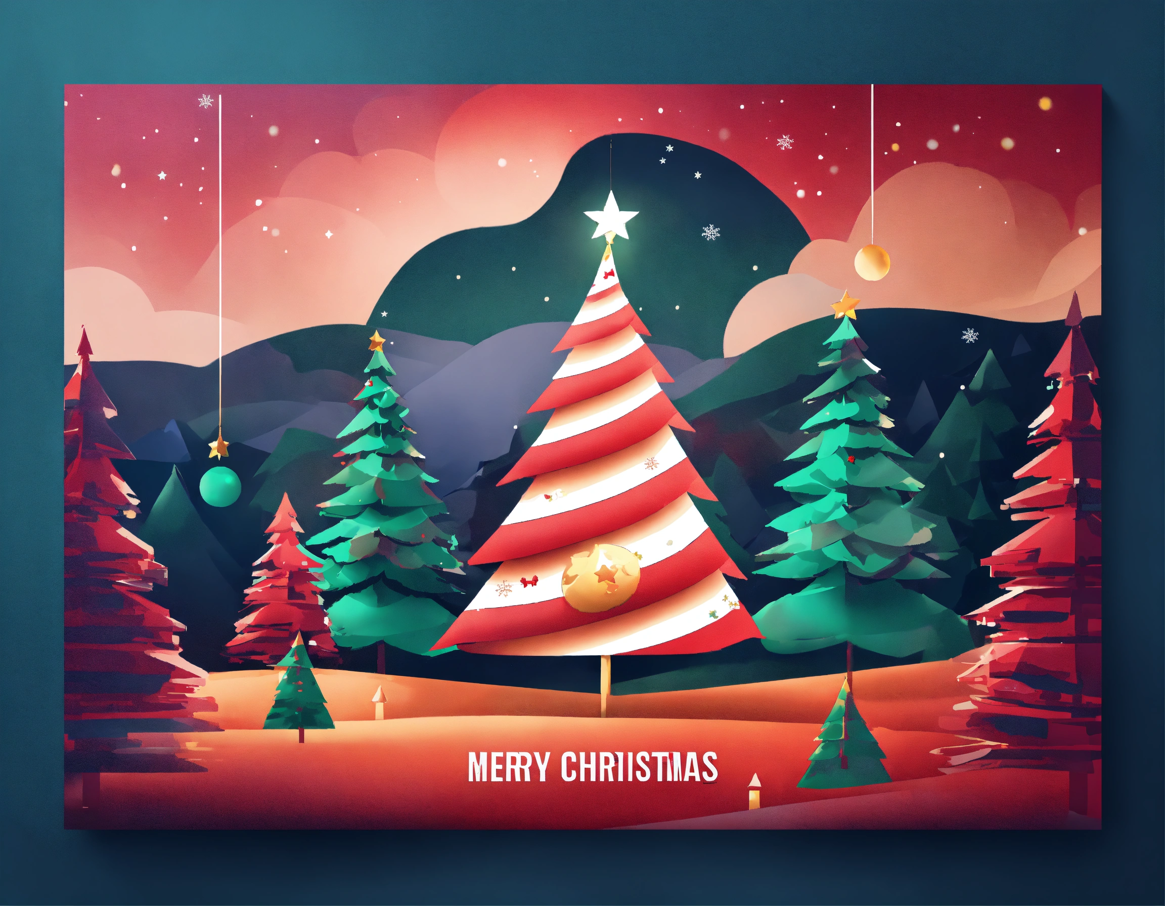Lexica - Modern Christmas poster design, 8K resolution