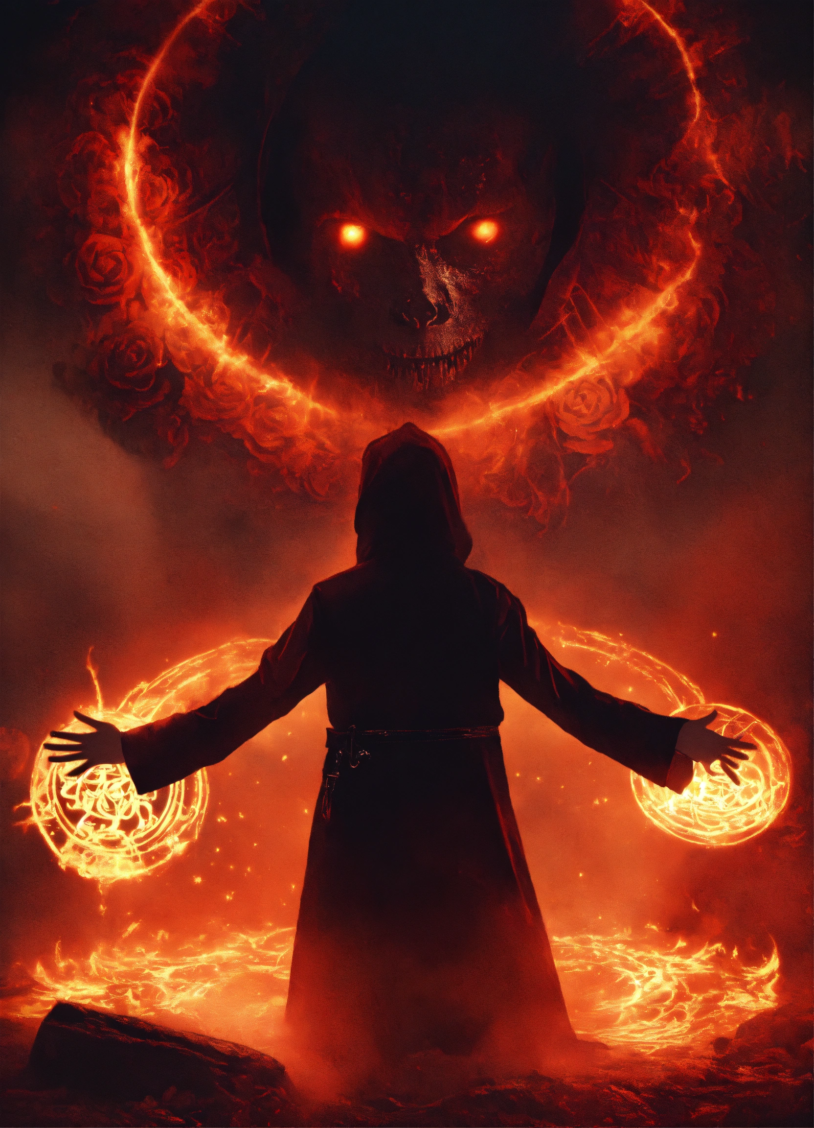 Lexica - A person conjuring evil forces to summon the devil, the ...