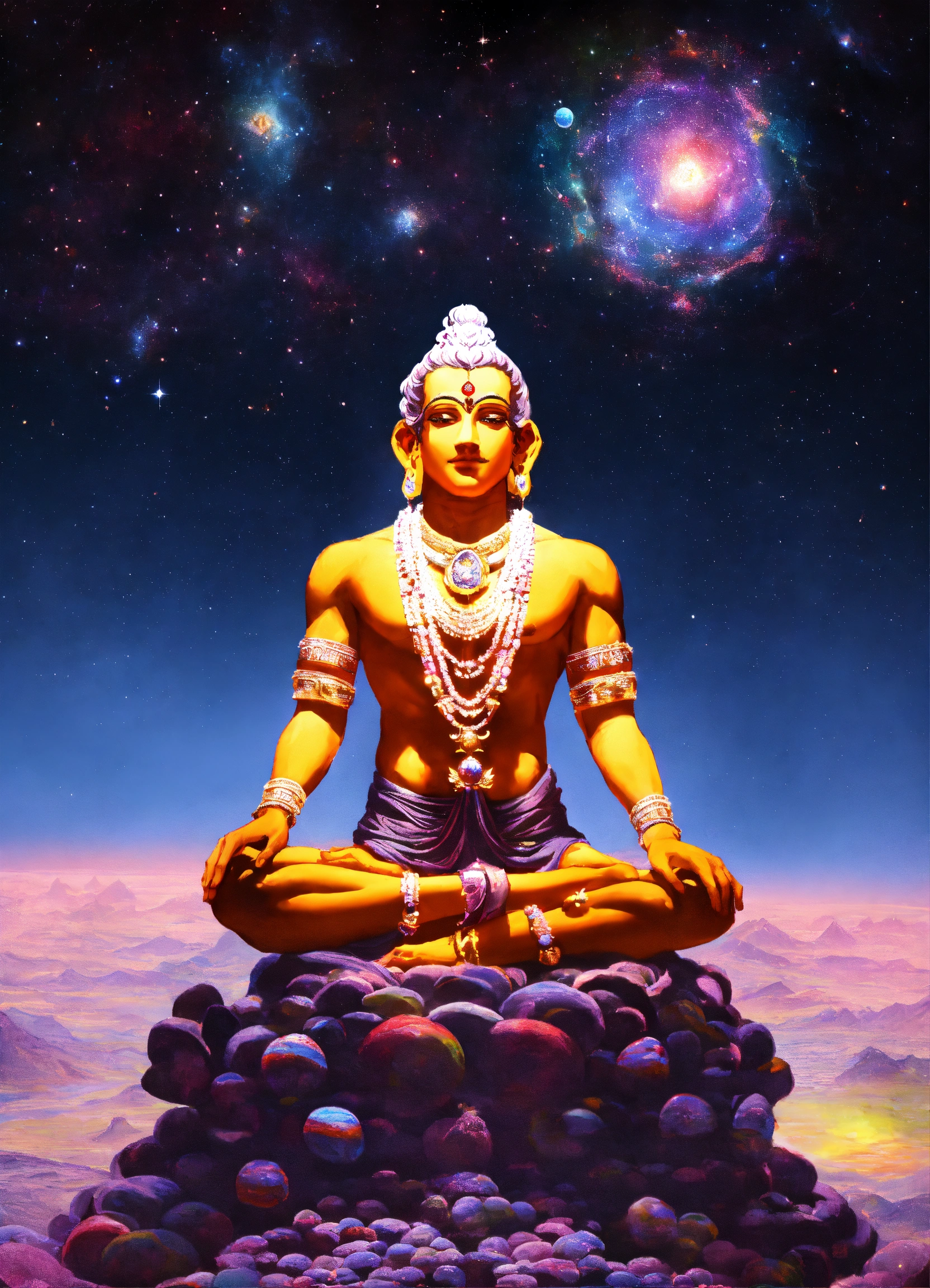 Lexica - Lord brahma observing the universe from outside the multiverse