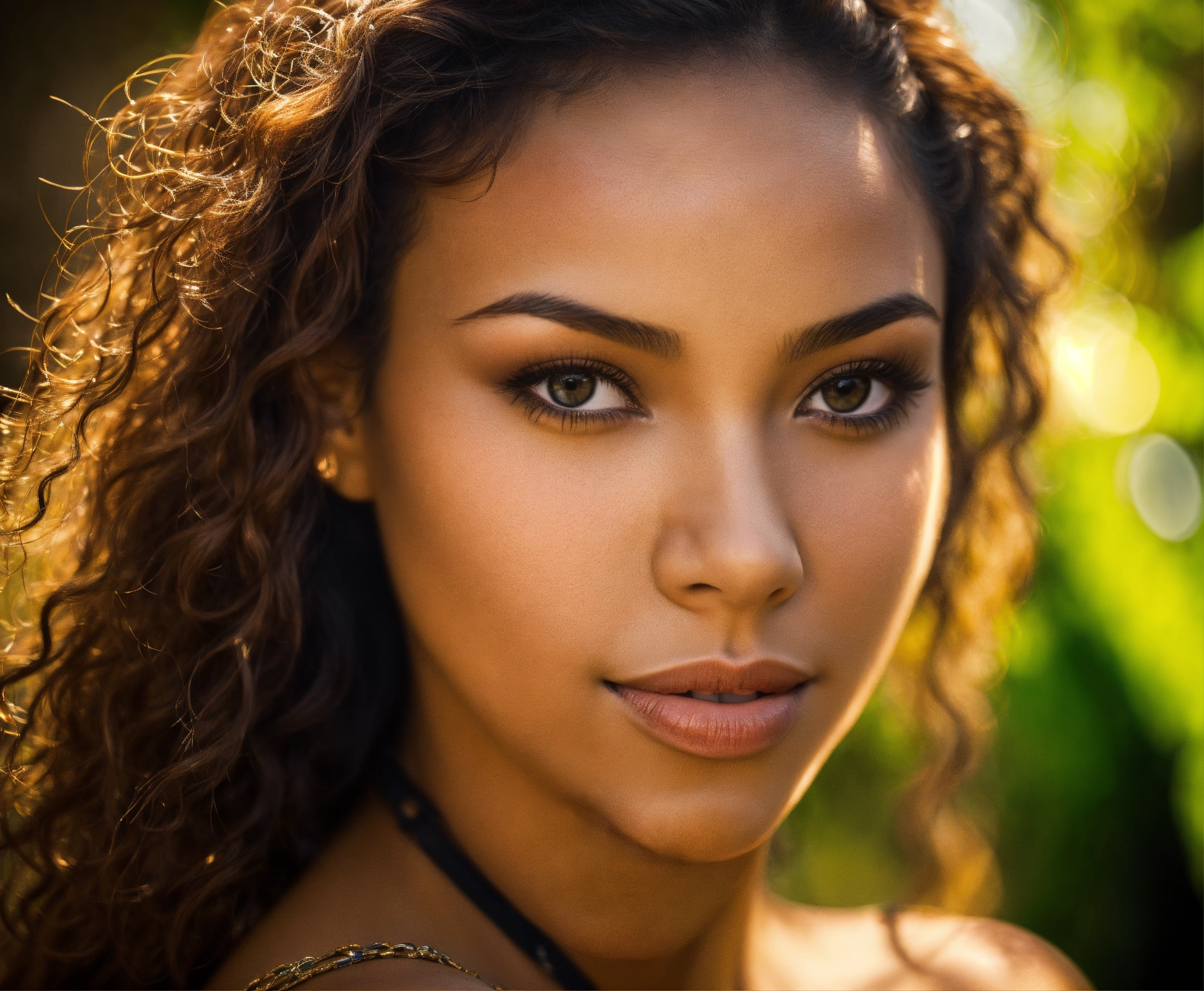 Lexica - Extremely beautiful brunette mulatto woman with small Brazilian
