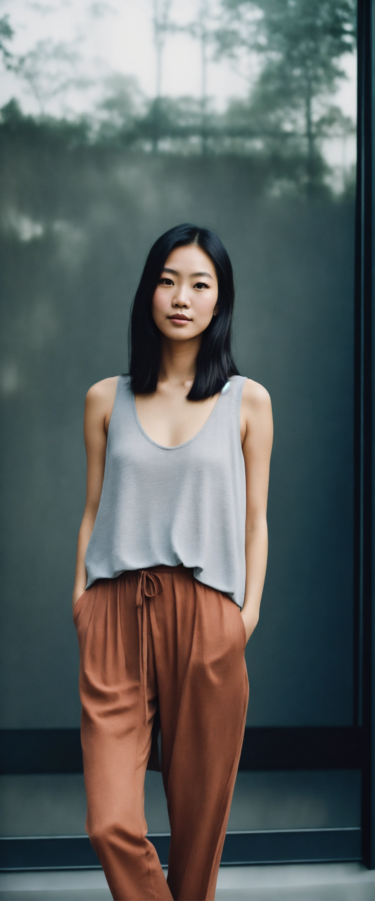 Lexica - Portrait of a beautiful gorgeous Japanese-American young woman with long straight hair ...