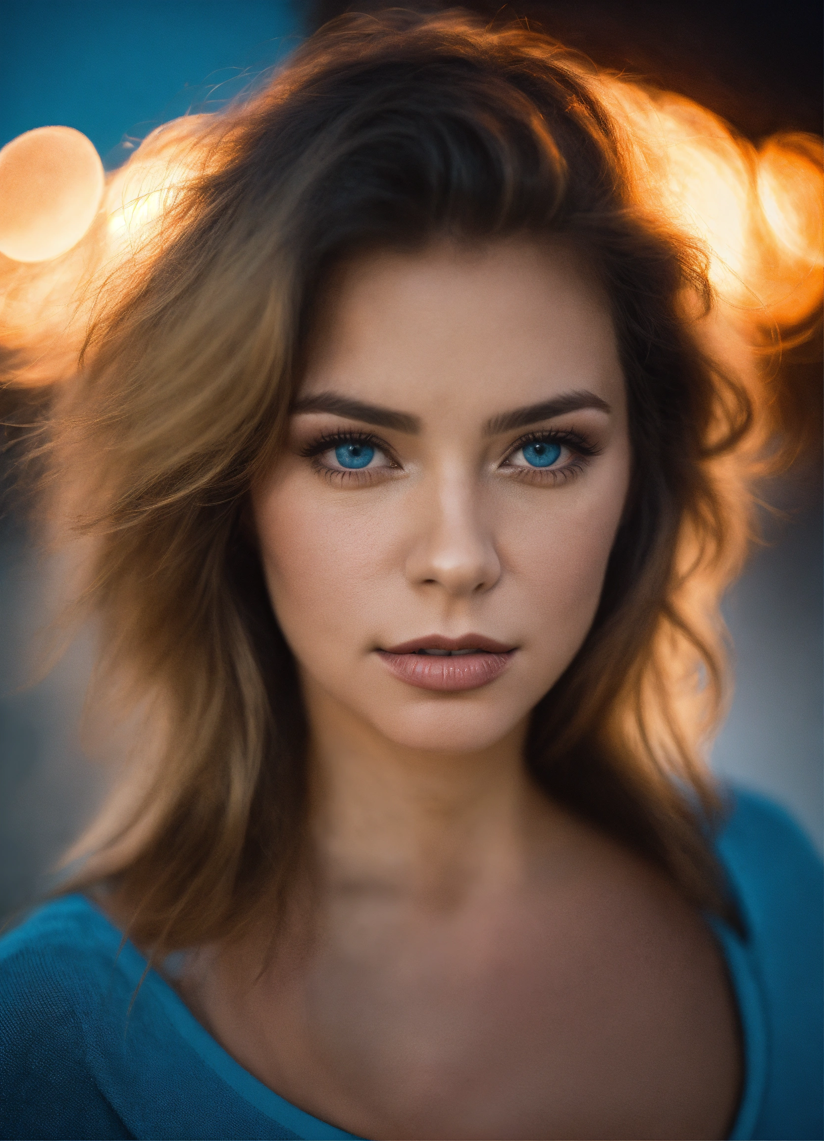 Lexica - A real photo of a 27 year woman, with perfect lips and big ...