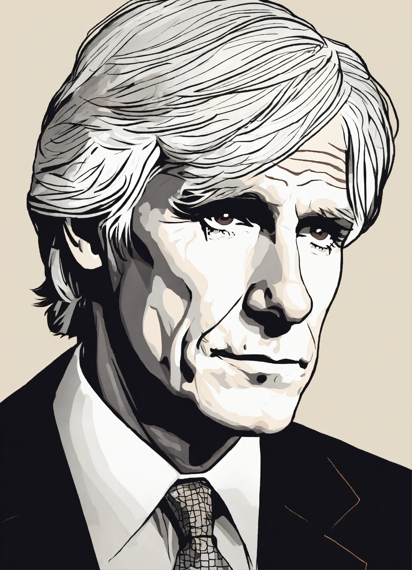 Lexica - Minimalist line drawing of Keith Morrison from Dateline