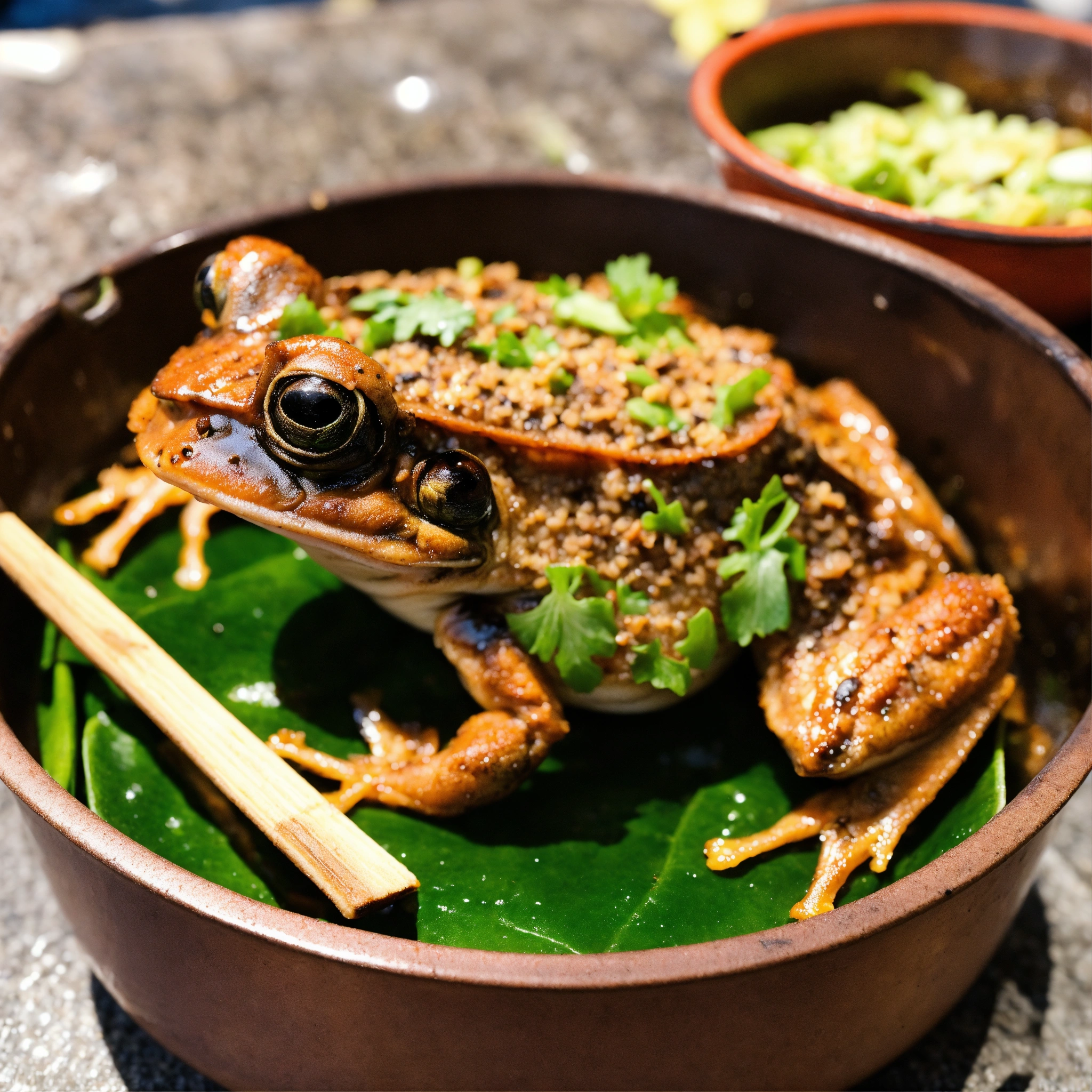 Lexica - Roasted crispy frog