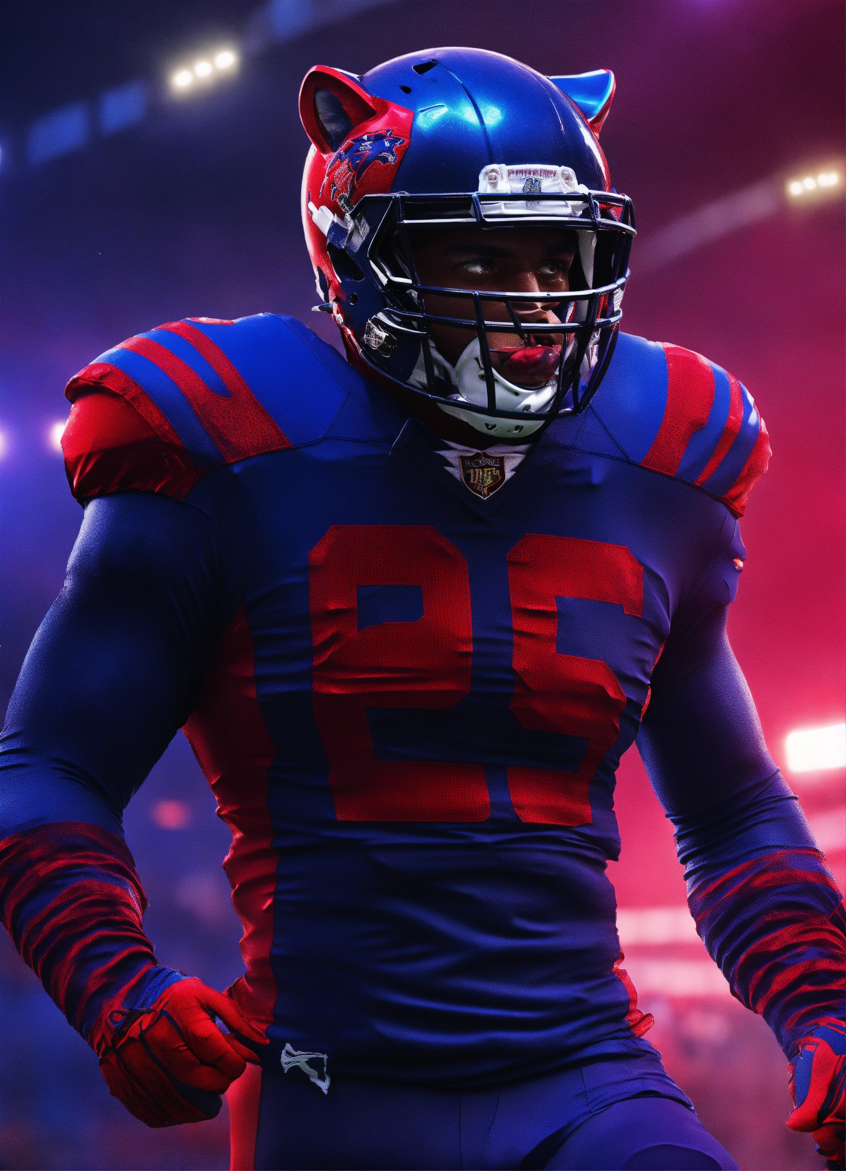 Lexica - An image of a panther dressed as a football athlete, in the ...