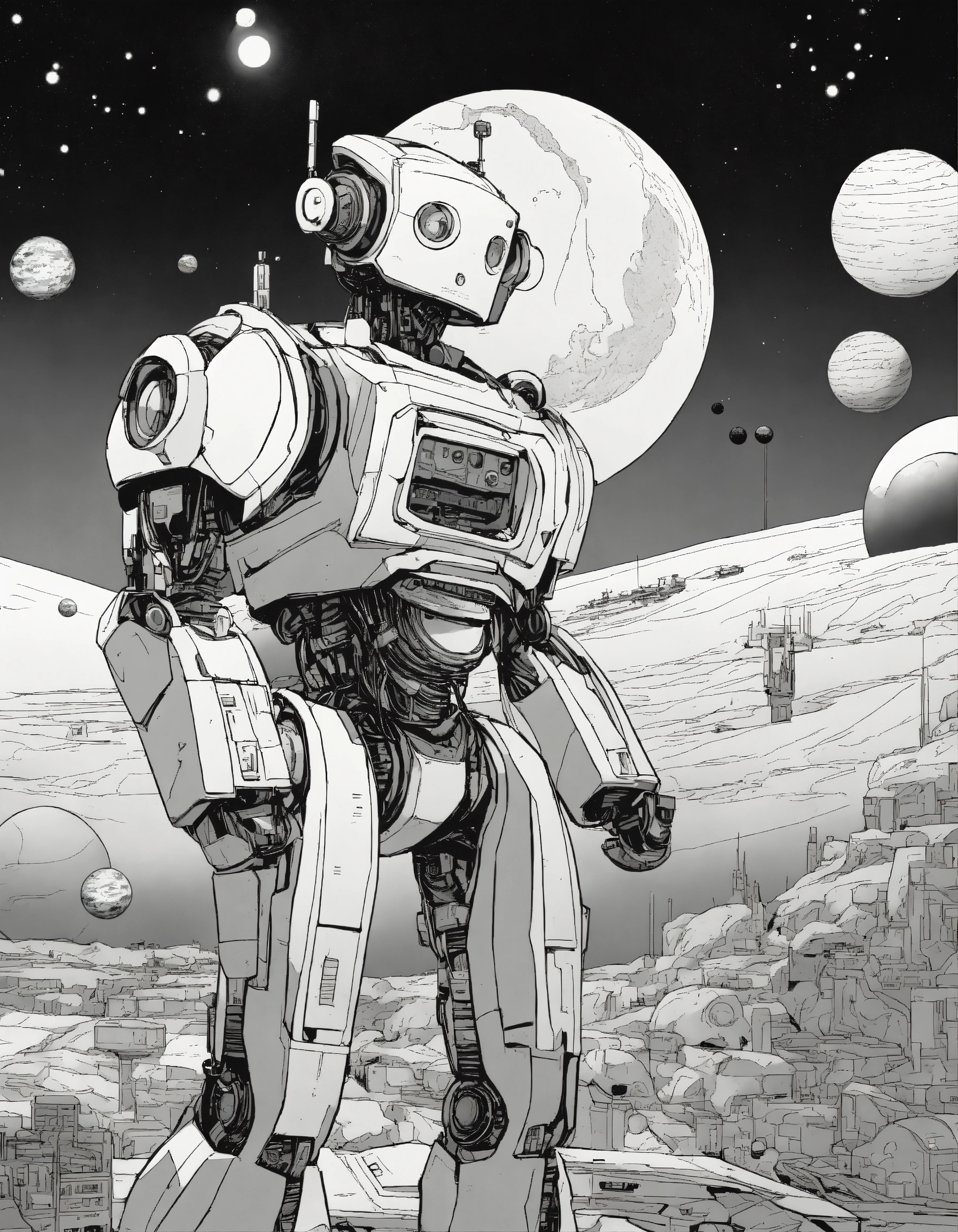 Lexica - A comic book panel about robots taking over the world, simple ...