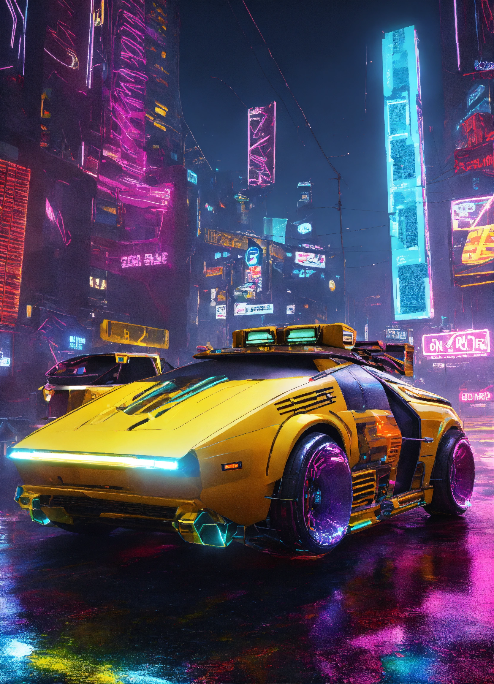 Lexica - Cyber punk cars 3d