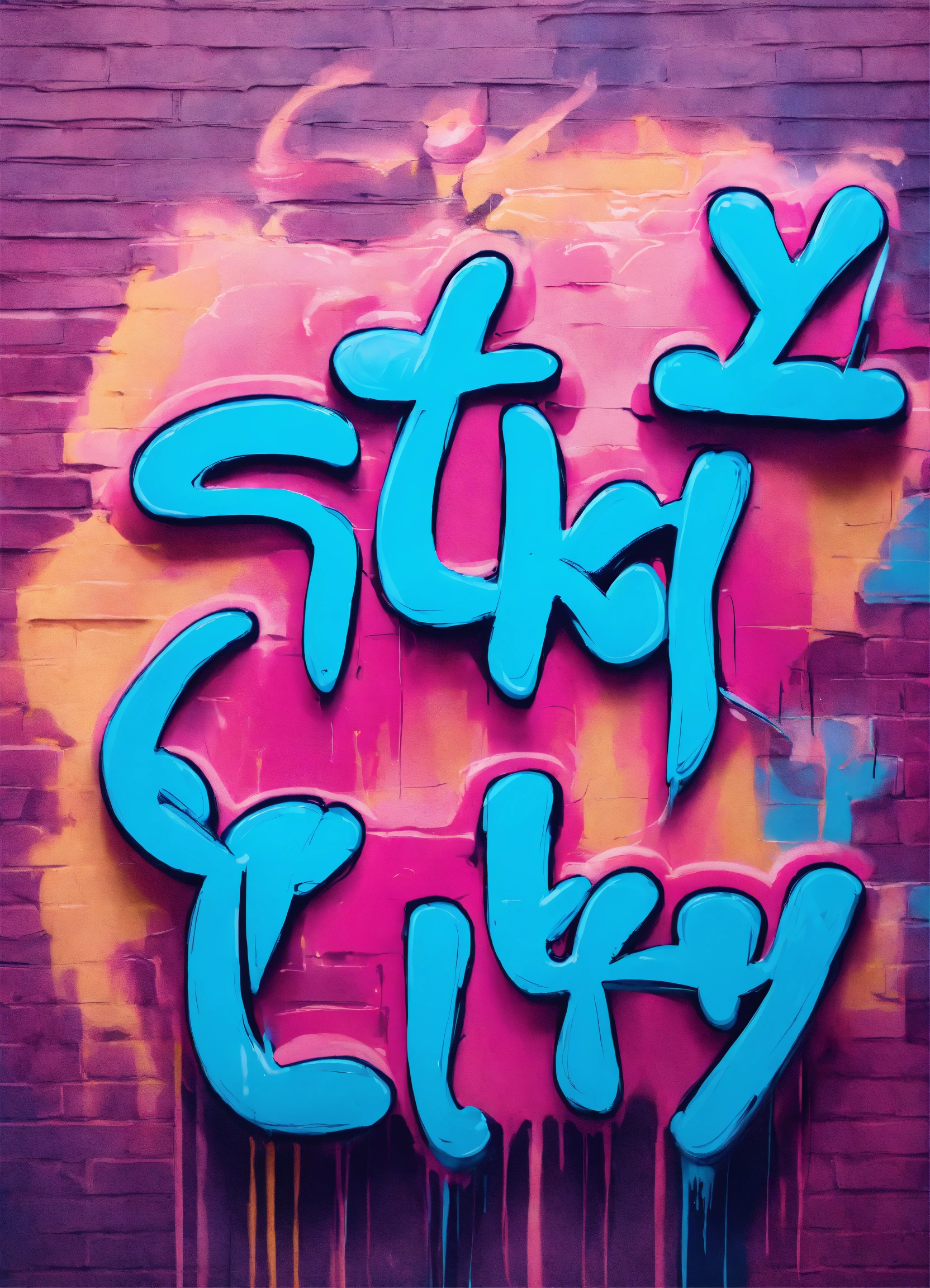 Lexica - Generate a graffiti logo in cursive graffiti art that says ...