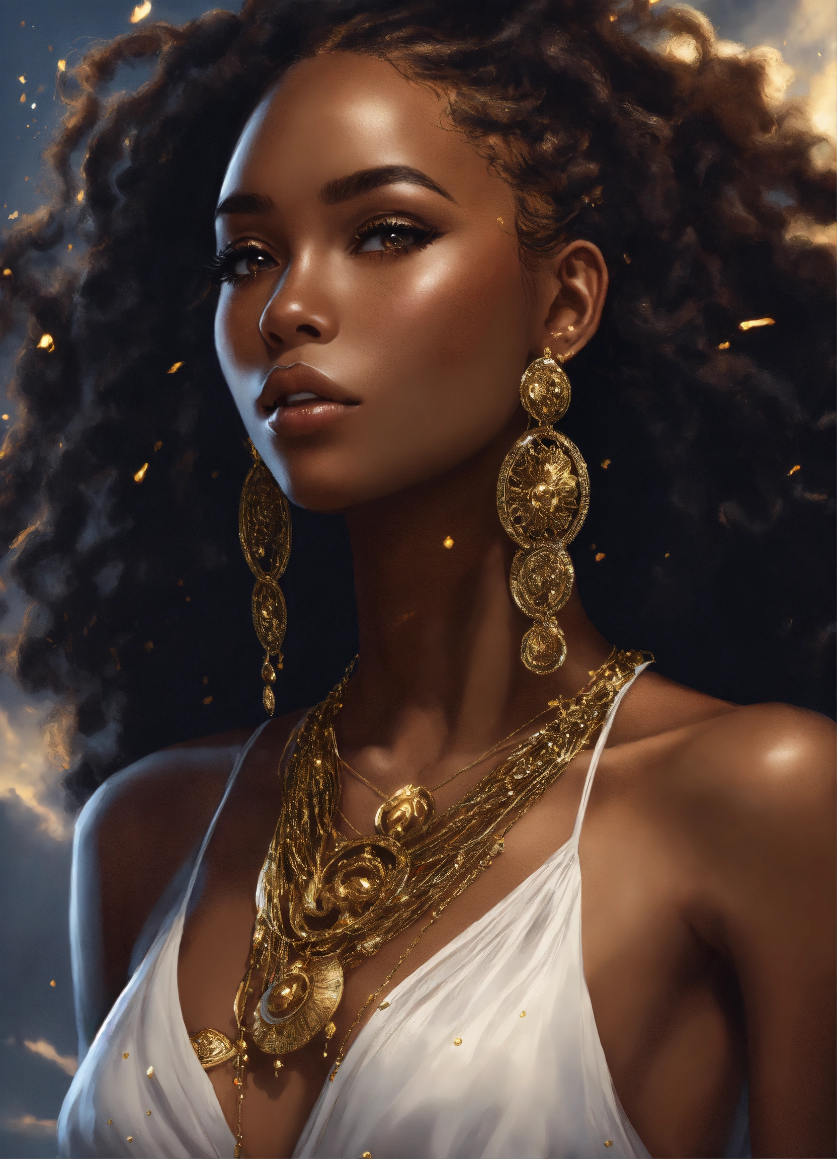 Lexica - Full body beautiful black goddess with dark brown skin, Beautiful Gorgeous Classy ...