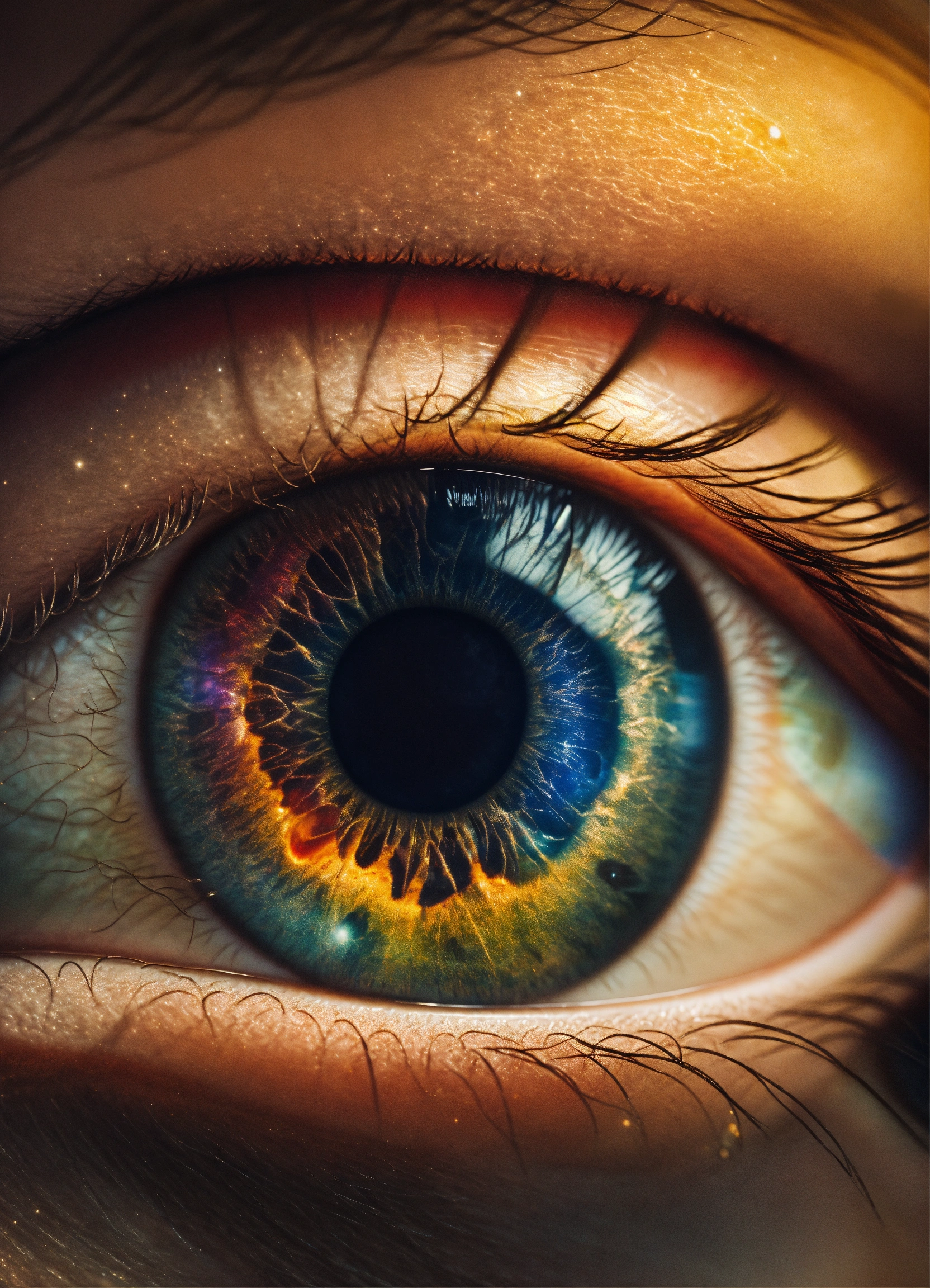 Lexica - Lateral view of an eye with a galaxy for an iris