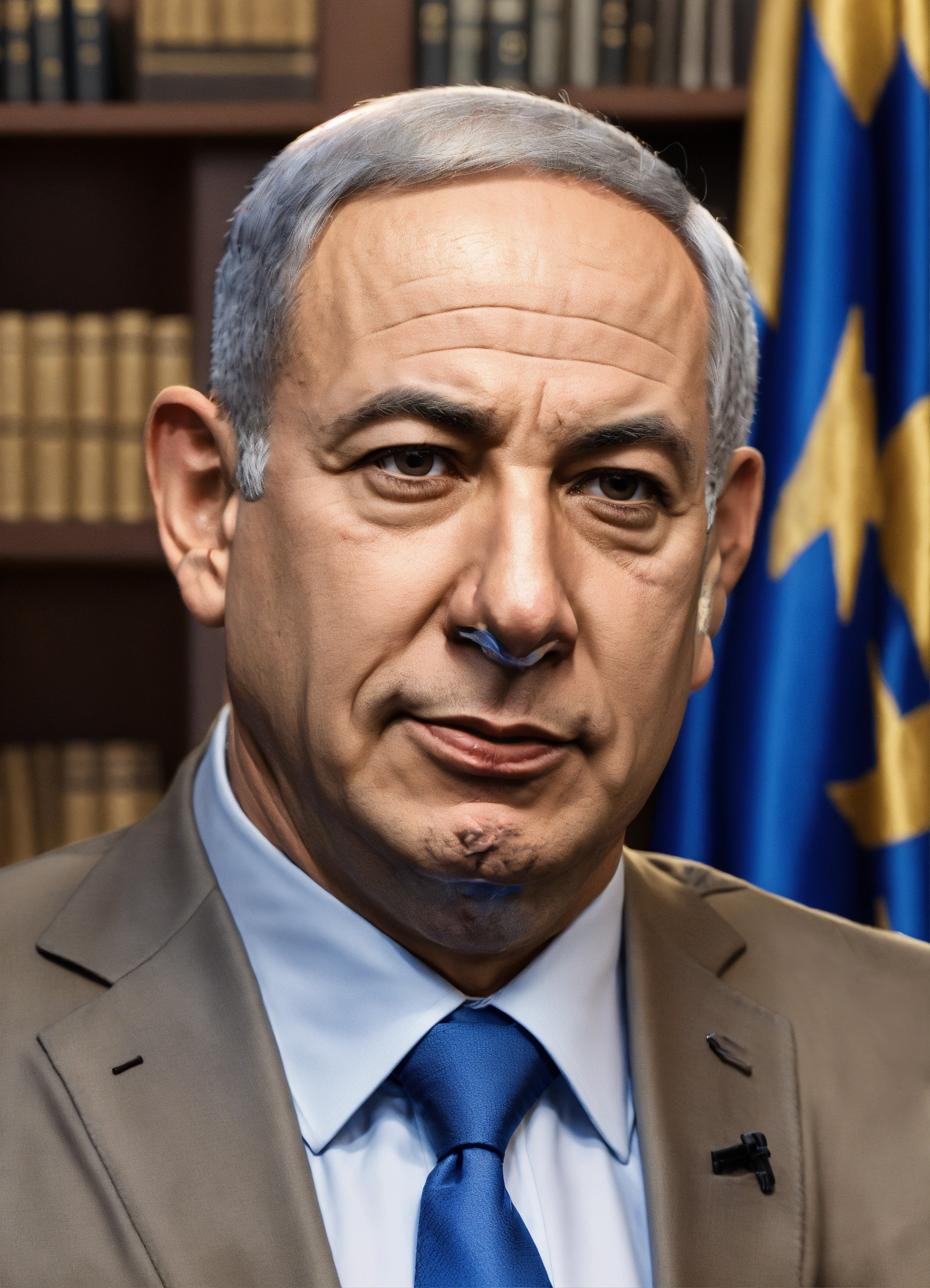 Lexica - Generate a picture of benjamin netanyahu in his office in ...