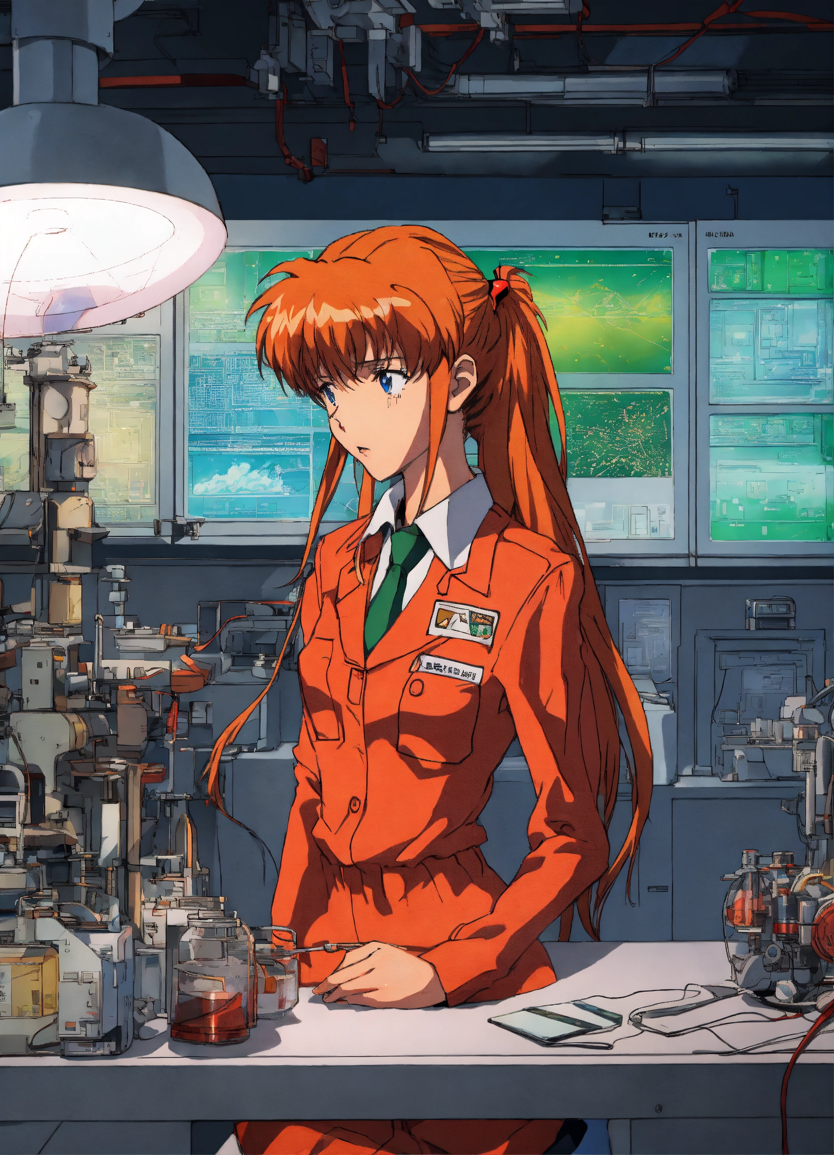 Lexica - Anime illustration of a stressed out Asuka Langley Soryu from ...