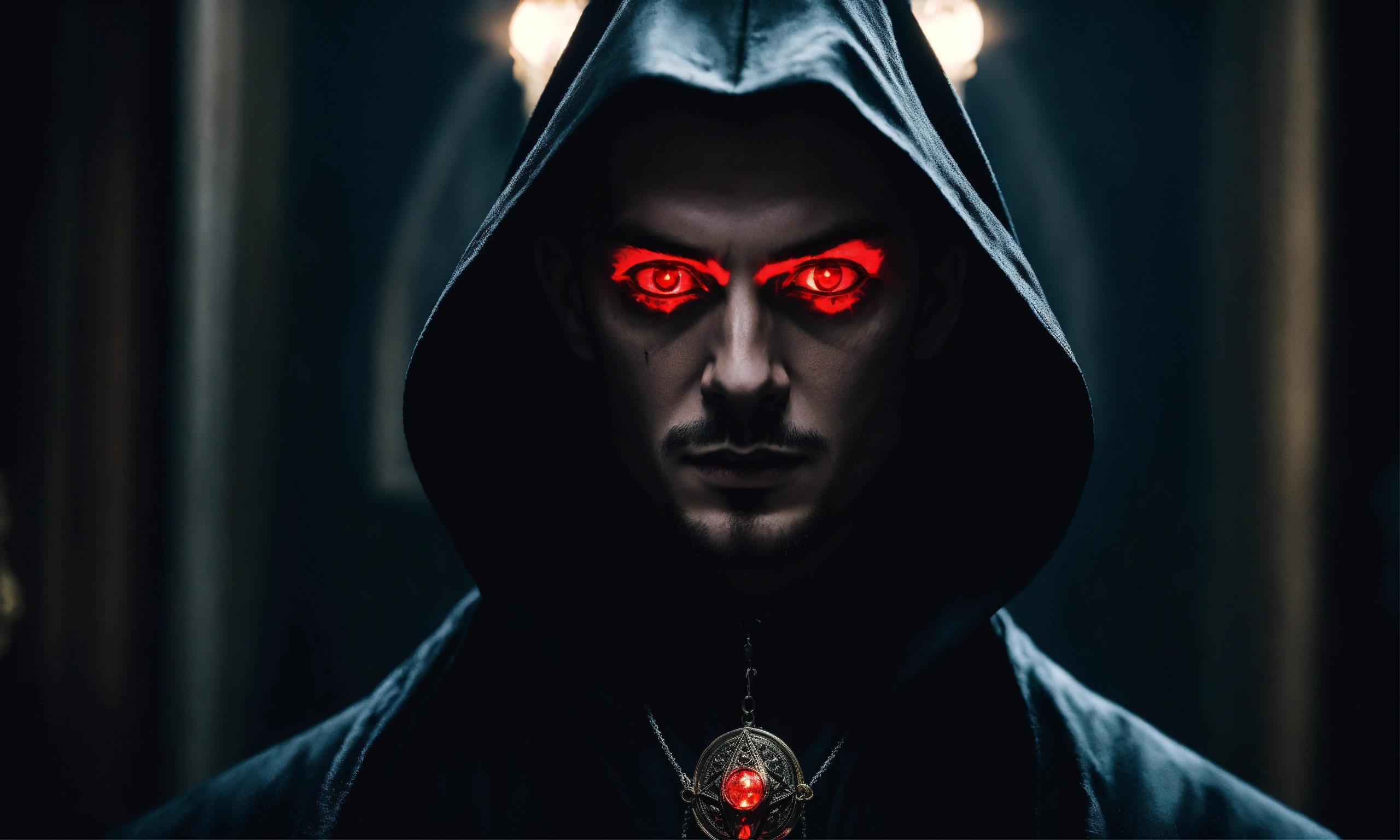 Lexica - Sinister and dramatic portrait of a young handsome french evil ...