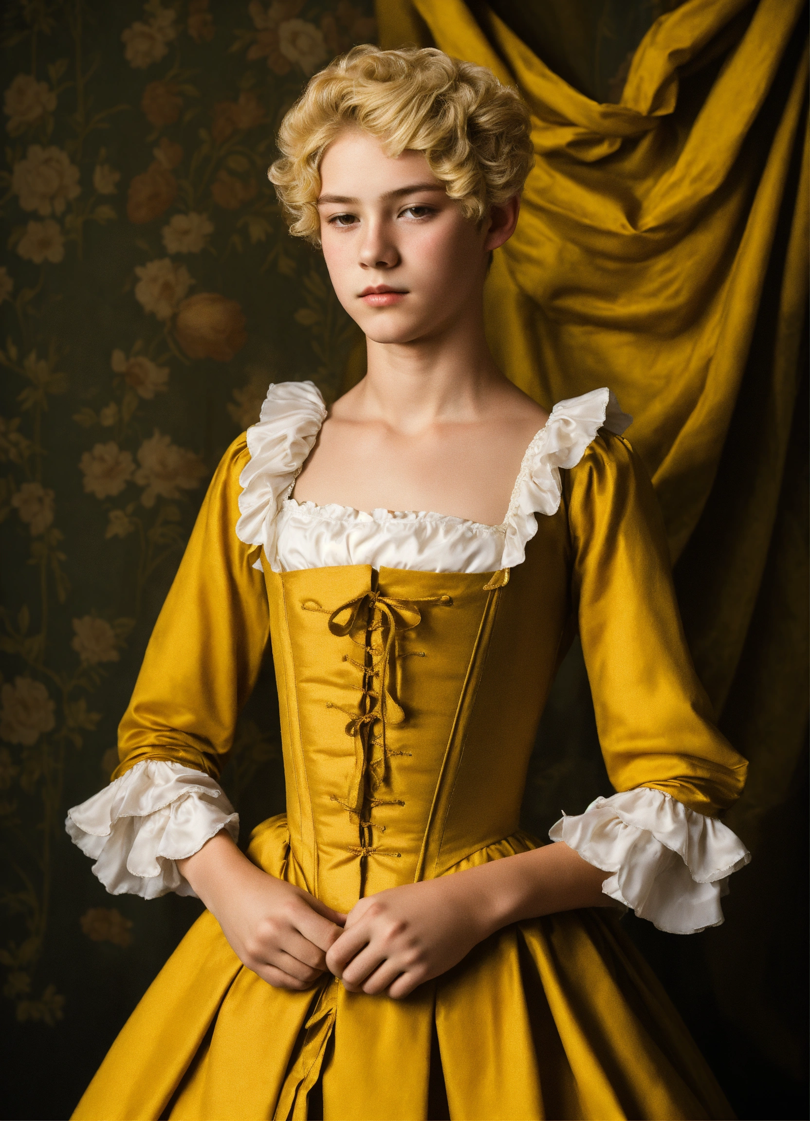 Lexica - A slender genderqueer 15-year-old boy wearing an 18th-century ...