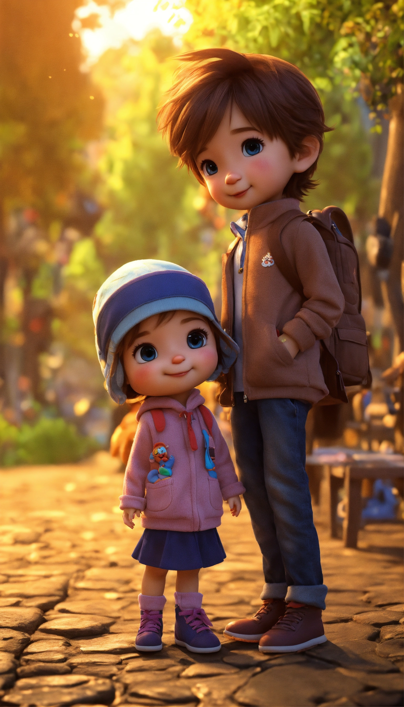 Lexica - Cute couples, 3d, animated, characters, adorable, so cute, cuteness overloaded, kids ...