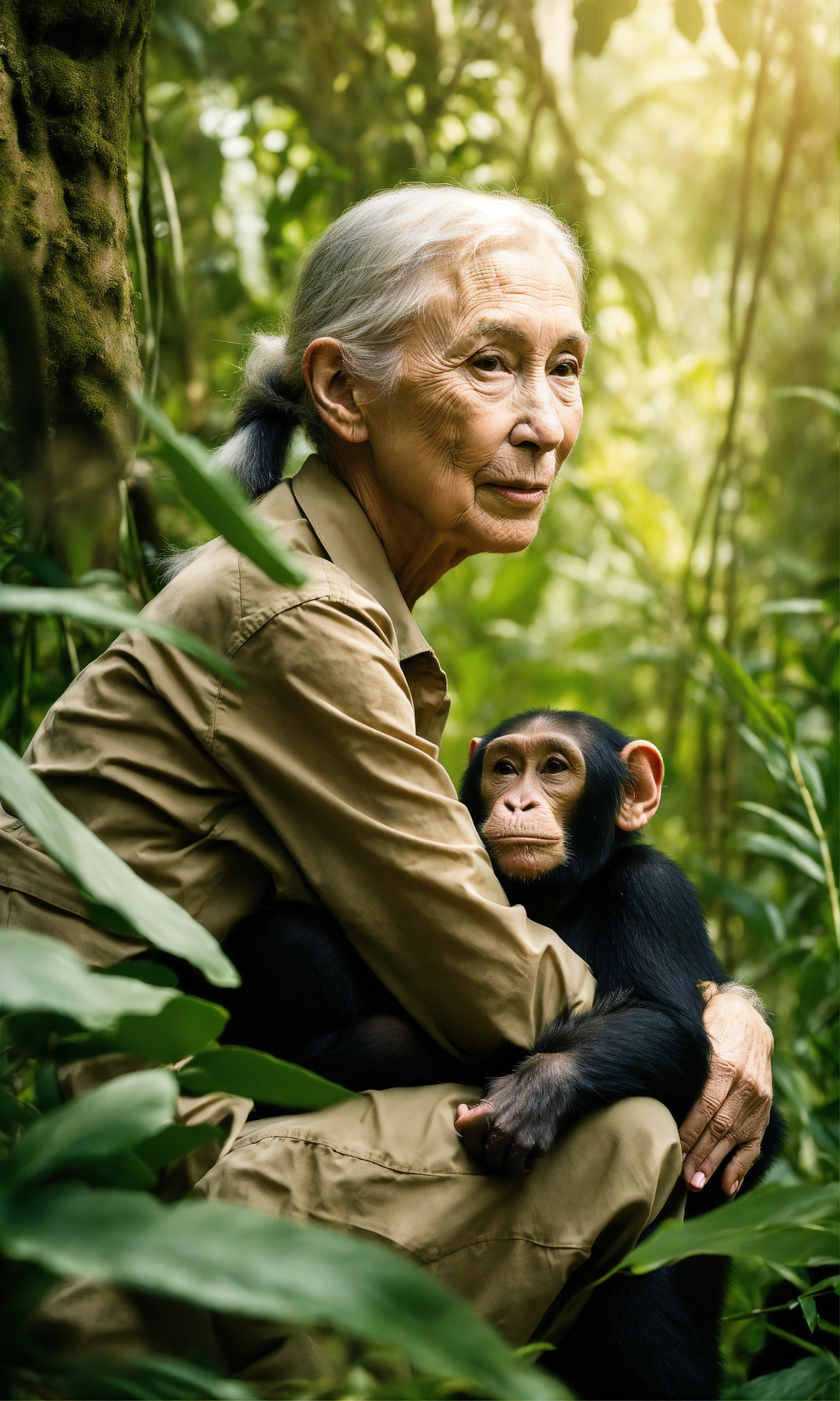 Lexica - The image encapsulates the indomitable spirit of Jane Goodall ...