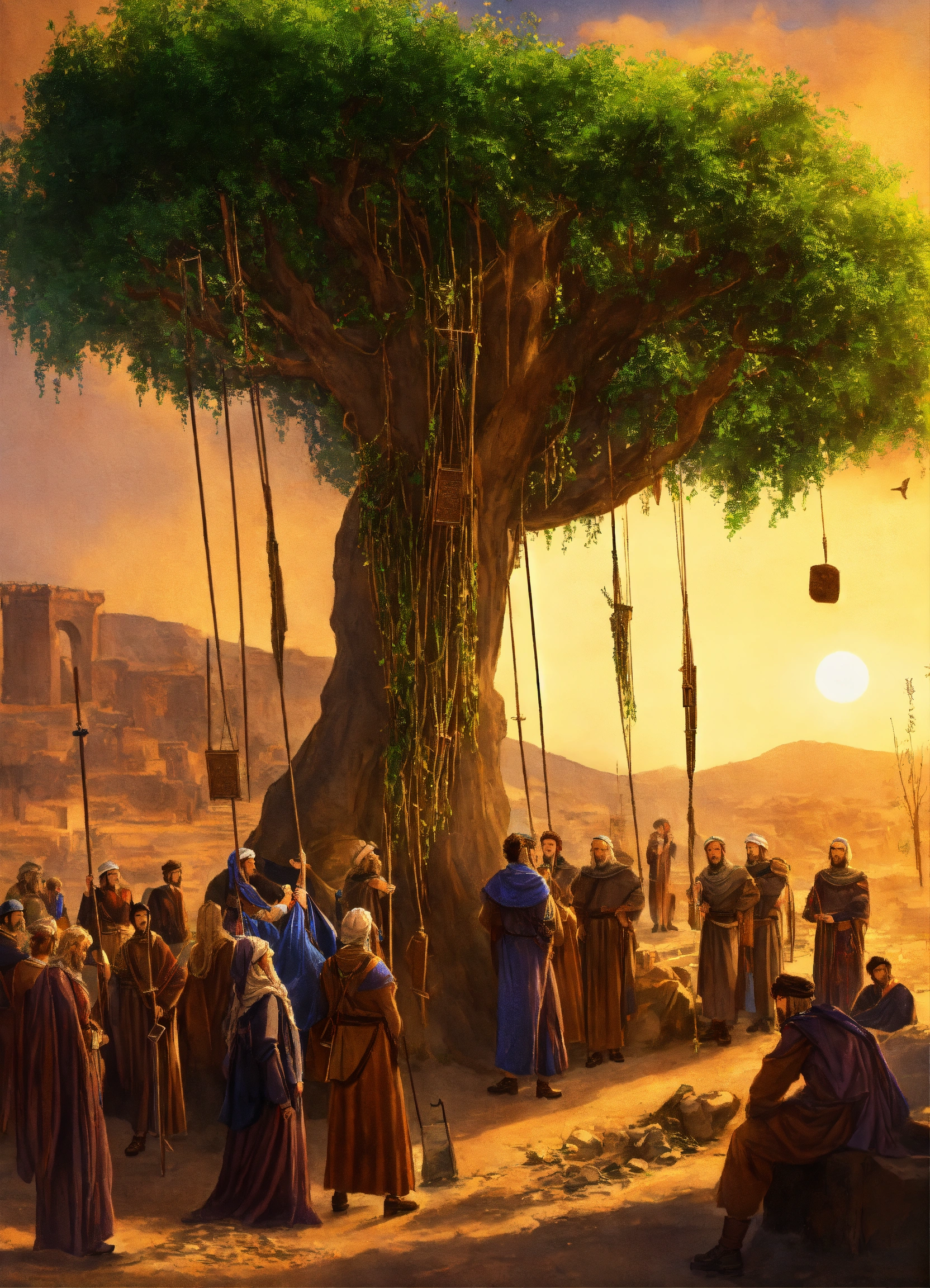 Lexica - Israelites hang their harps on willow trees in Babylon 587 BC