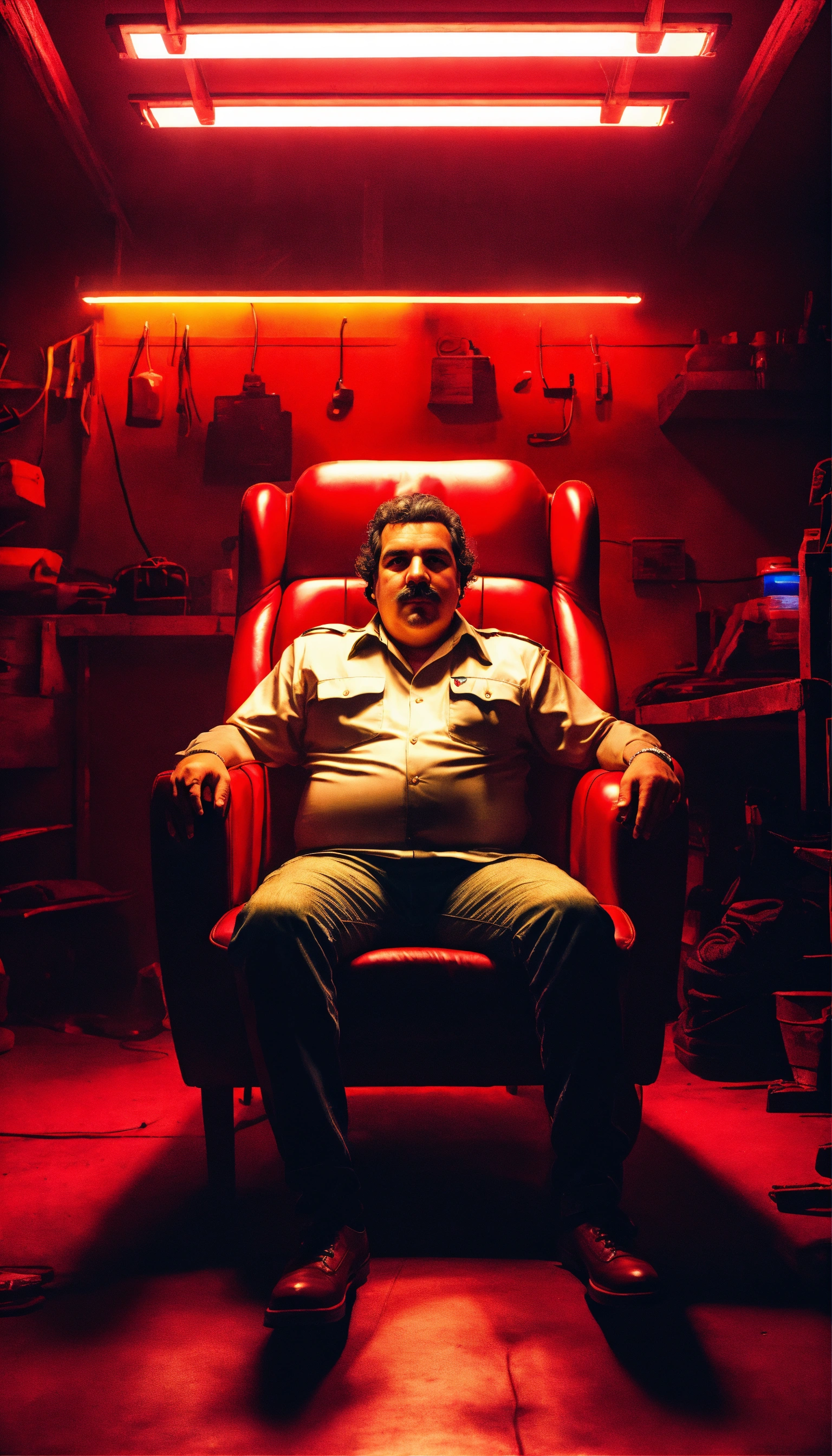 Lexica - Portrait realistic of pablo escobar gaviria old seat on a ...