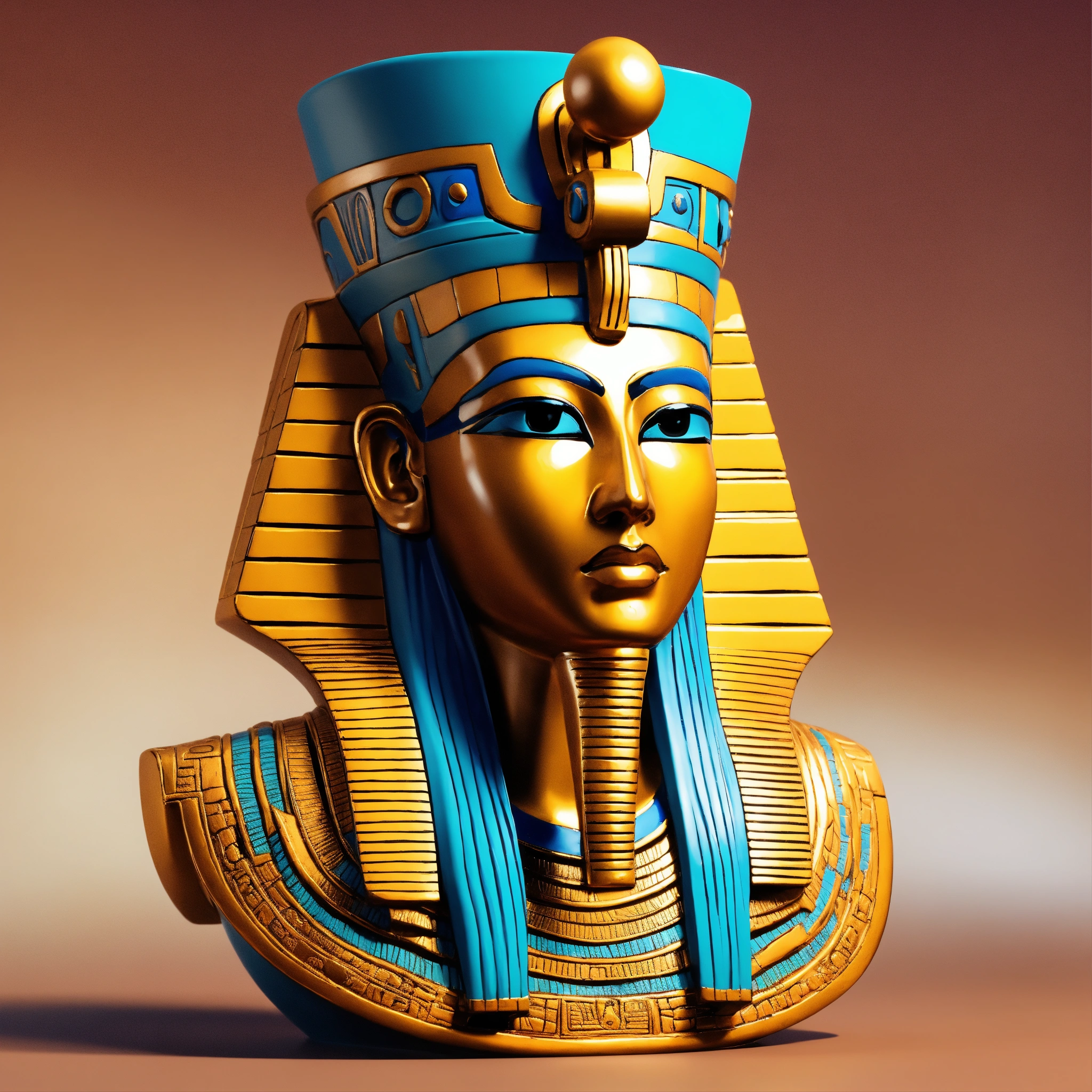 Lexica - Statuette of Osiris, isolate object, volumetric cartoon oil ...