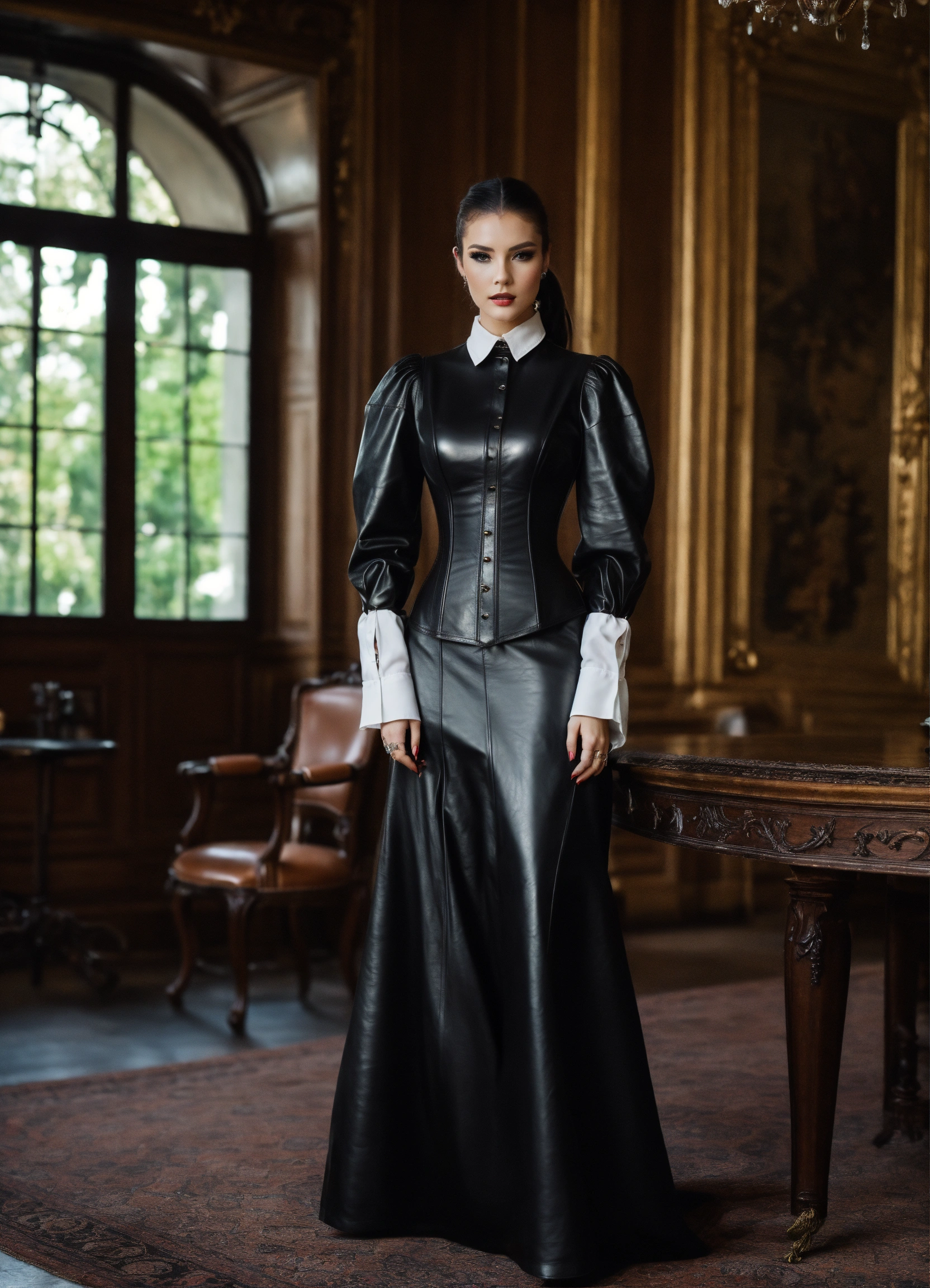 Lexica - Stunning french seductress woman fashion model, brunette ...