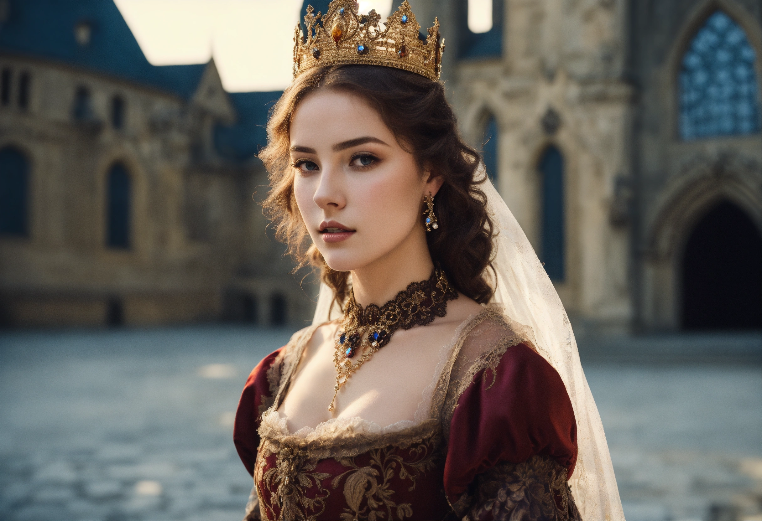 Lexica - Fine art portrait photography, medieval setting, full body ...